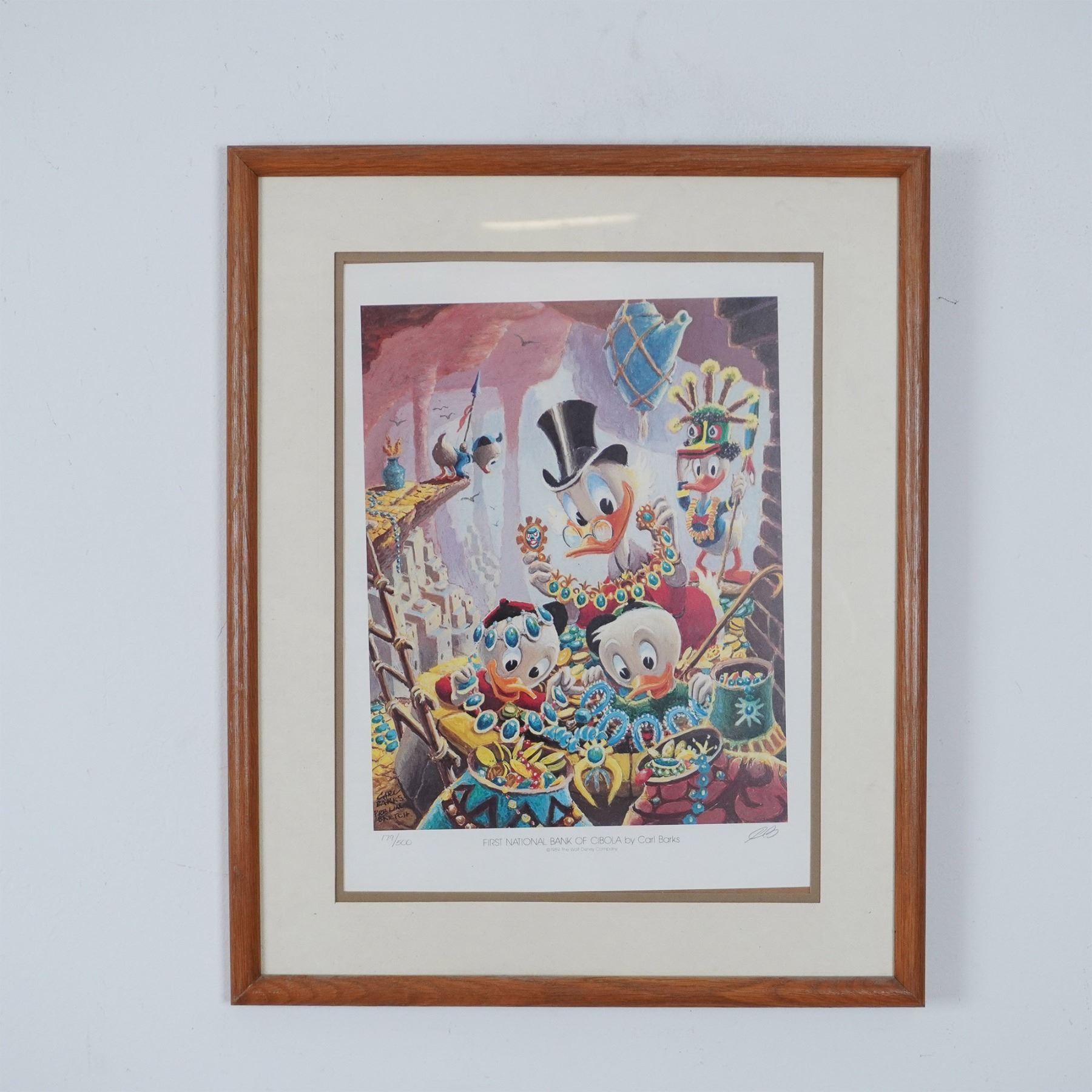 Carl Barks, Limited Edition Disney Lithograph, Signed