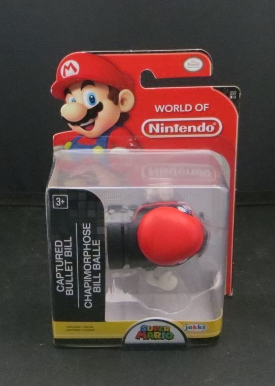 New Jakks Pacific World of Nintendo 2 Inch Captured Bullet Bill Figure