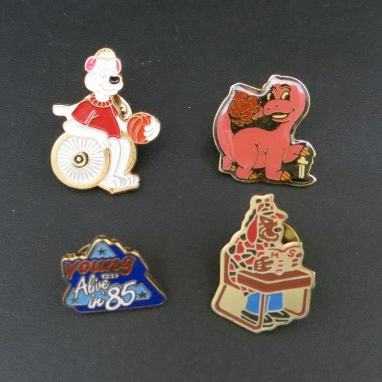 4 Various Enamel Collector Pins