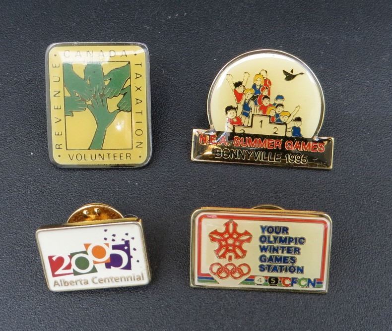4 Various Enamel Collector Pins