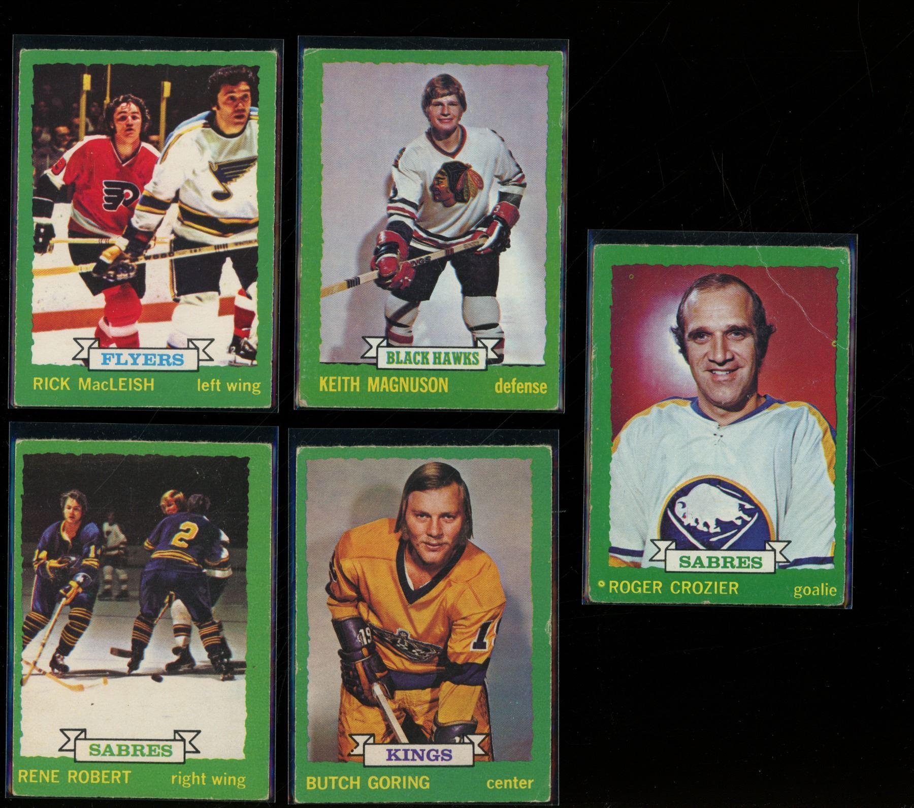 5 Vintage 1973-74 OPC Hockey Cards