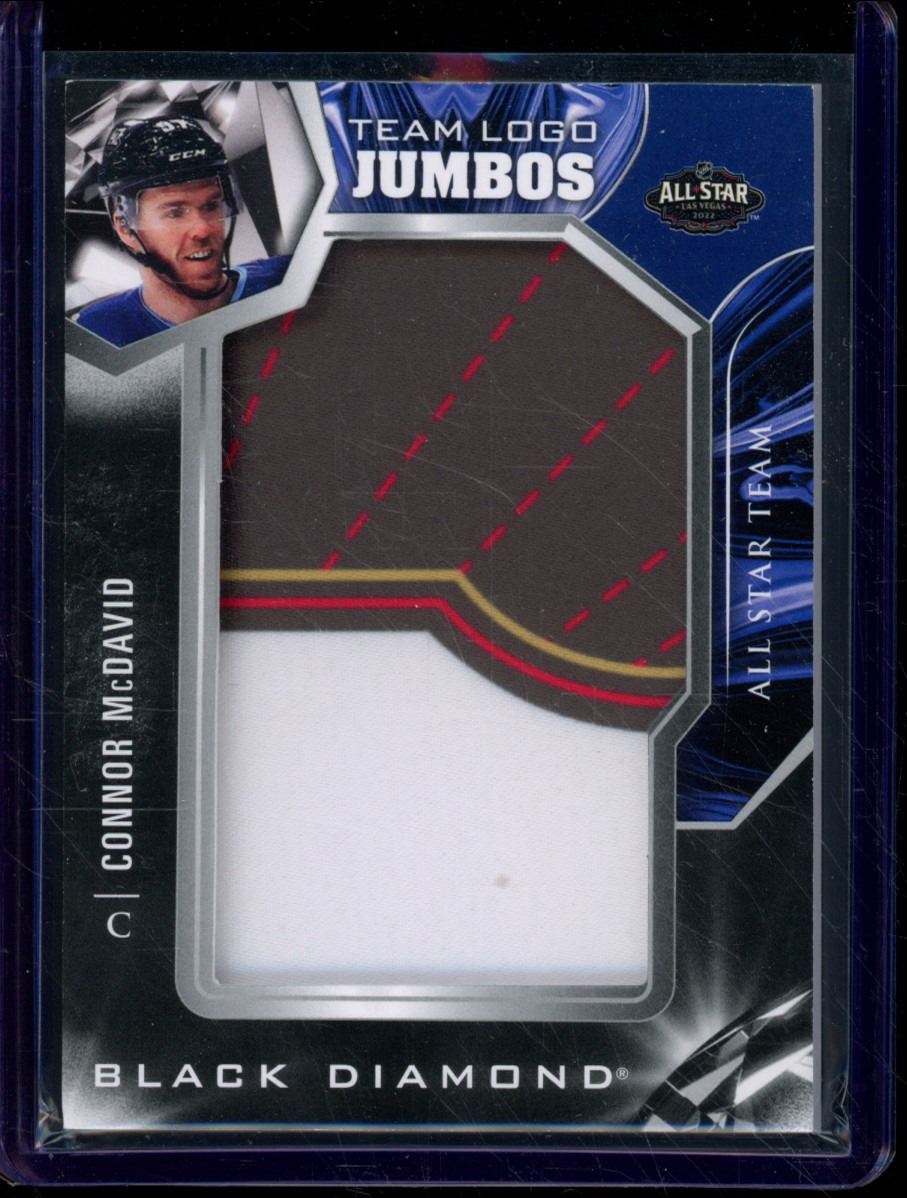 2022-23 Black Diamond Team Logo Jumbo Patches #TLCM Connor McDavid BV $75