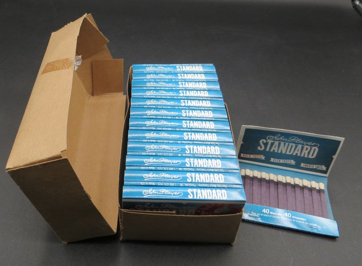25 Packs of John Players Standard Box Of Unused Matches