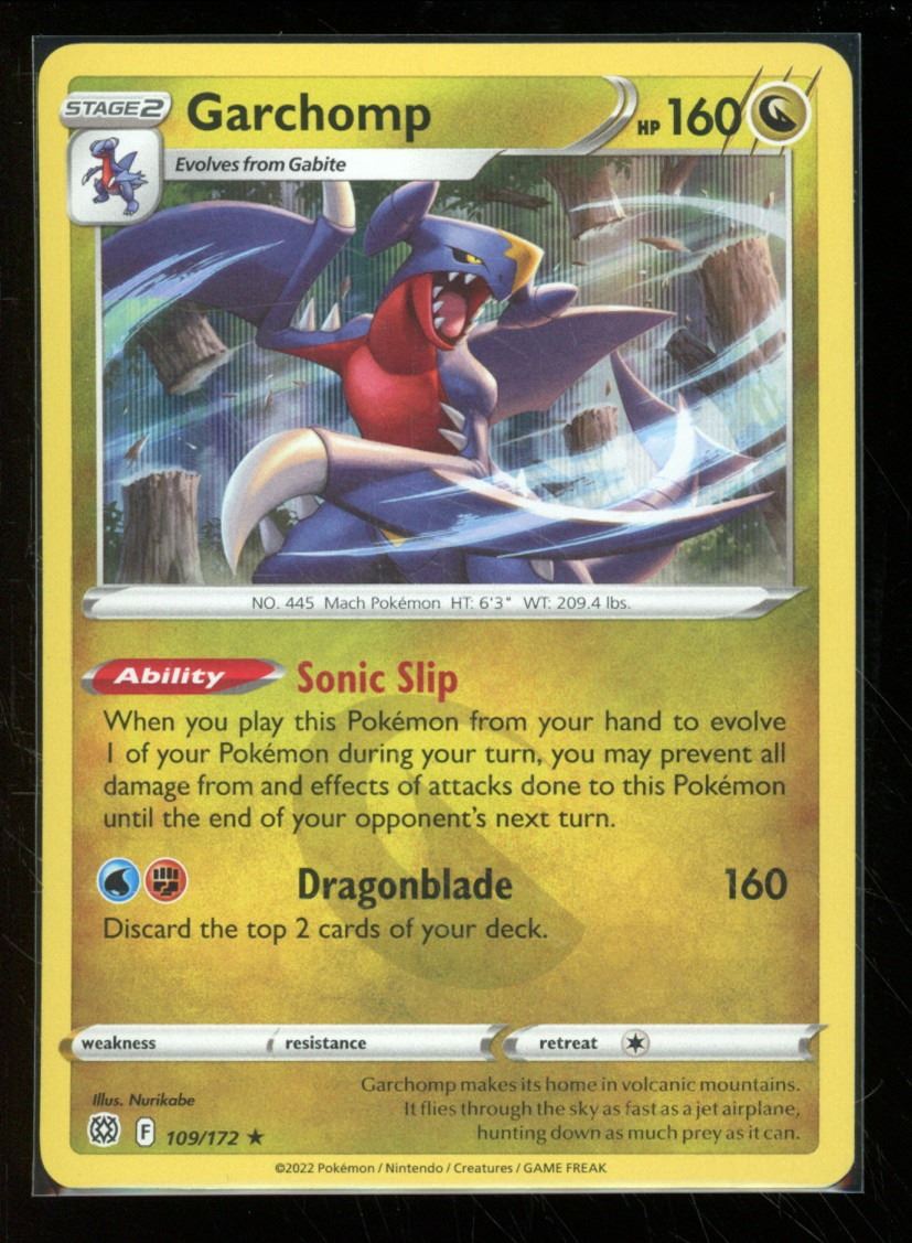 Pokemon Garchomp - 109/172 - Rare Holo Brilliant Stars