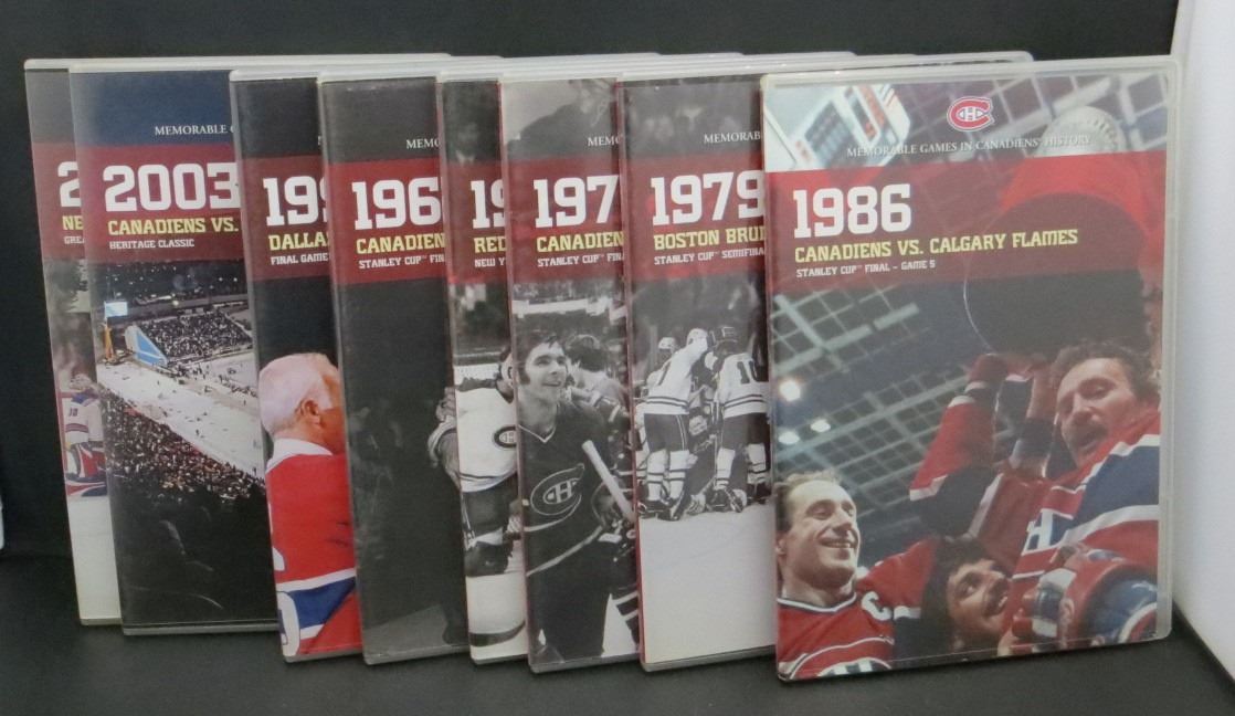 Montreal Canadiens Memorable Games DVD Collection of 8 DVD's