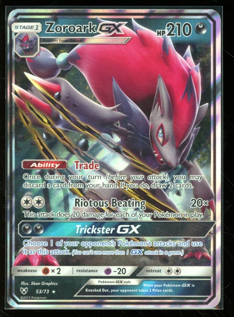 Pokemon Zoroark-GX - 53/73 - Rare Holo GX Shining Legends