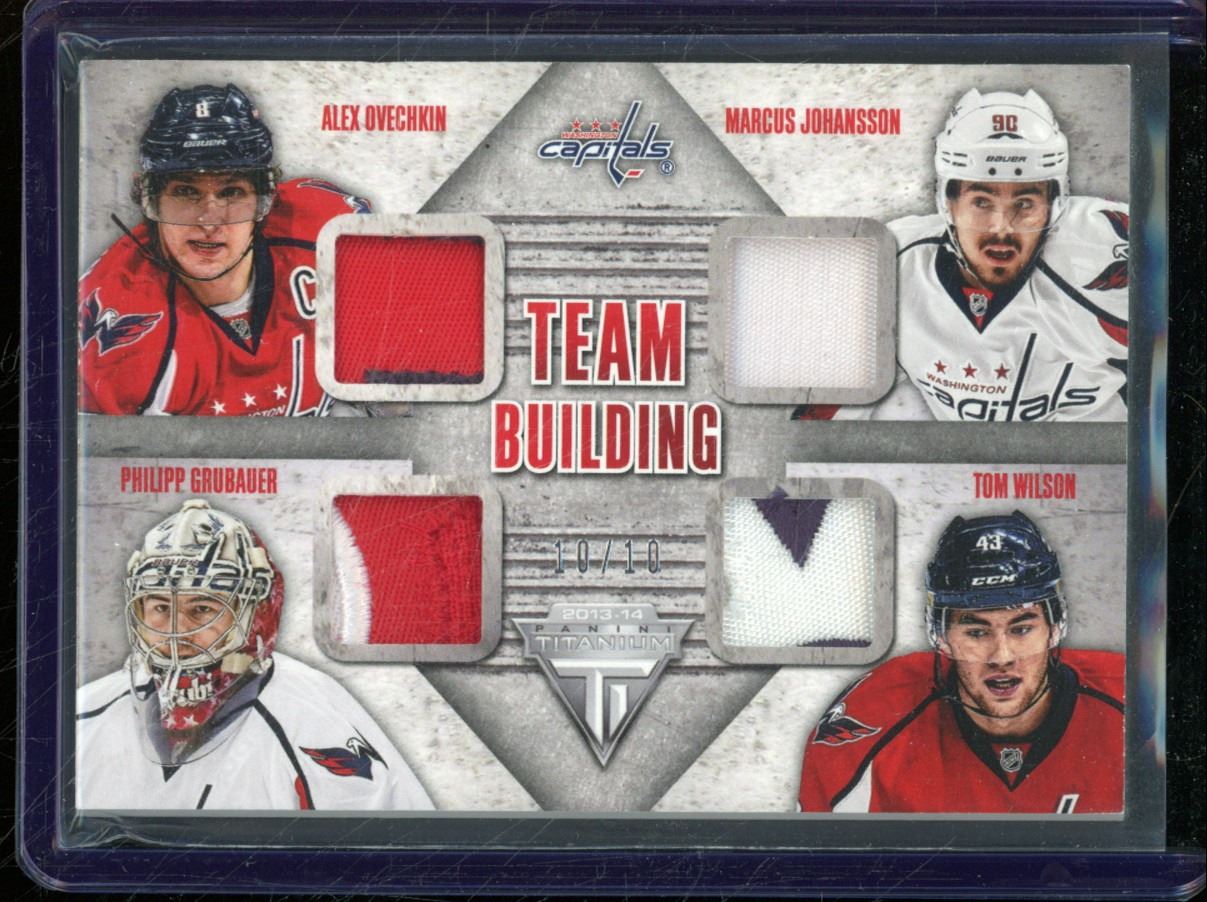 2013-14 Panini Team Building Patch Card Alex Ovechkin/Wilson/Grubauer ...