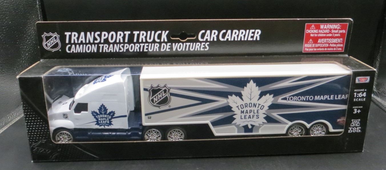 New Toronto Maple Leafs Transport Truck Car Carrier 1:64 Scale