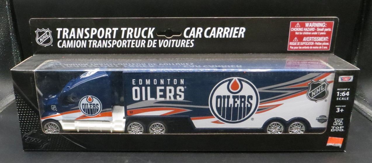 New Edmonton Oilers Transport Truck Car Carrier 1:64 Scale