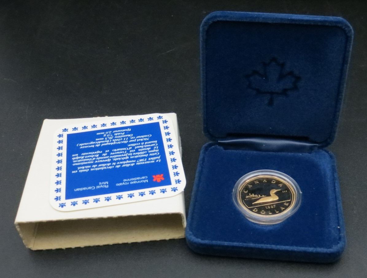 Royal Canadian Mint 1987 Canadian $1 Common Loon First Year of Issue ...
