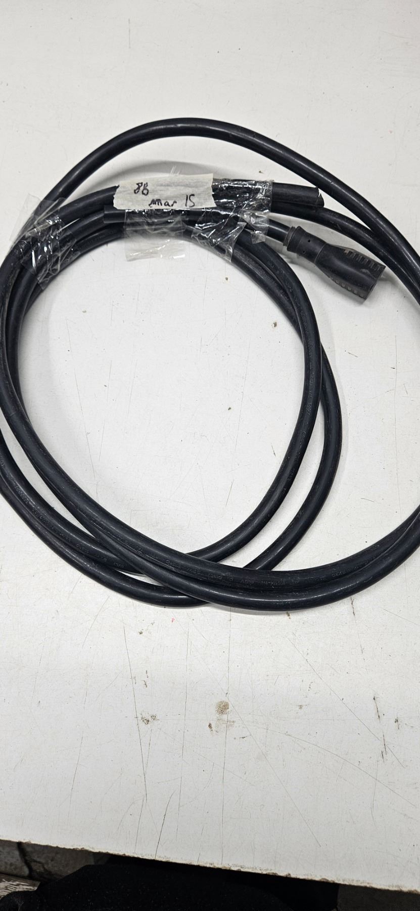 15' 12/3 wire with female end and 3 male ends and 3 female ends ...