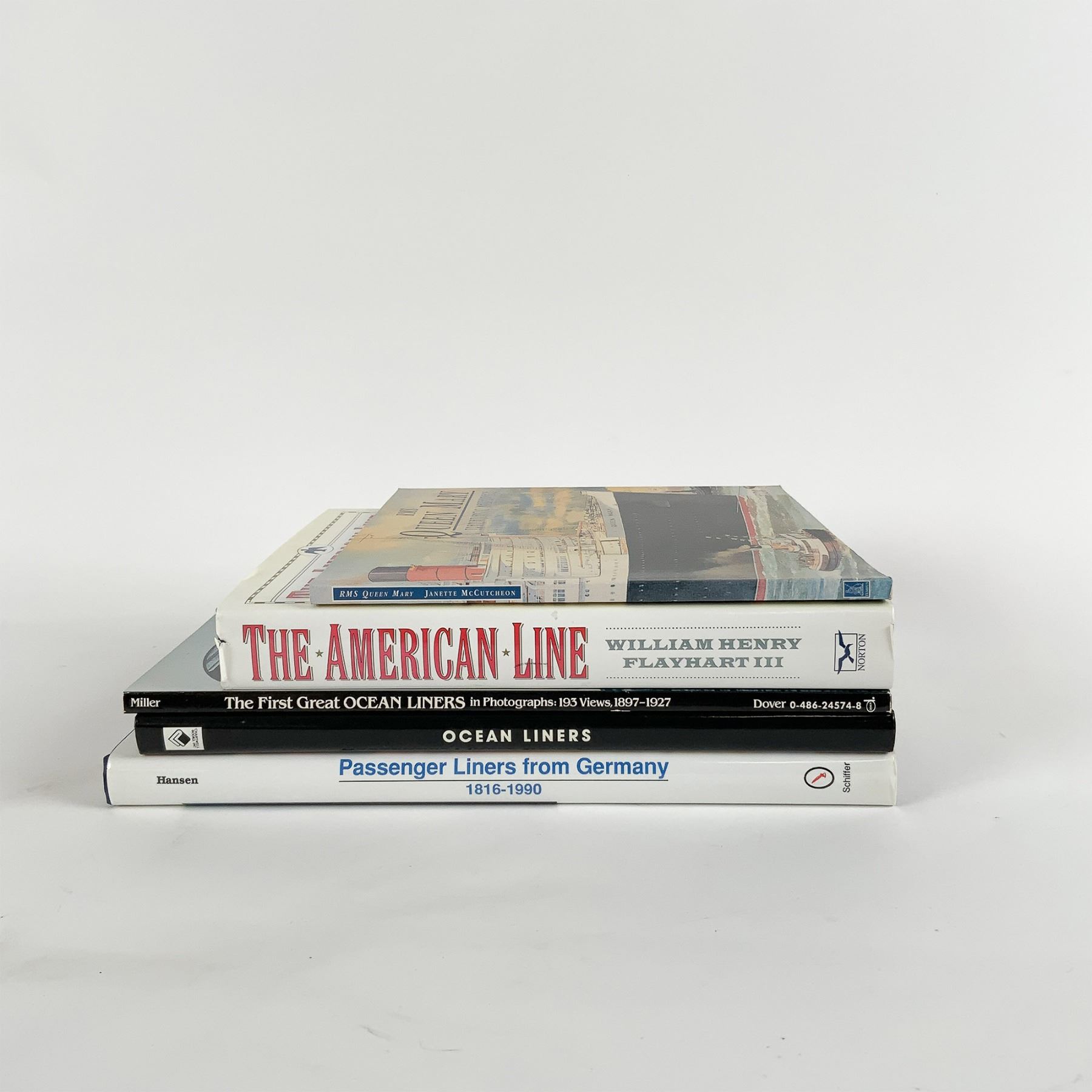 5pc Ocean Liner History Book Collection