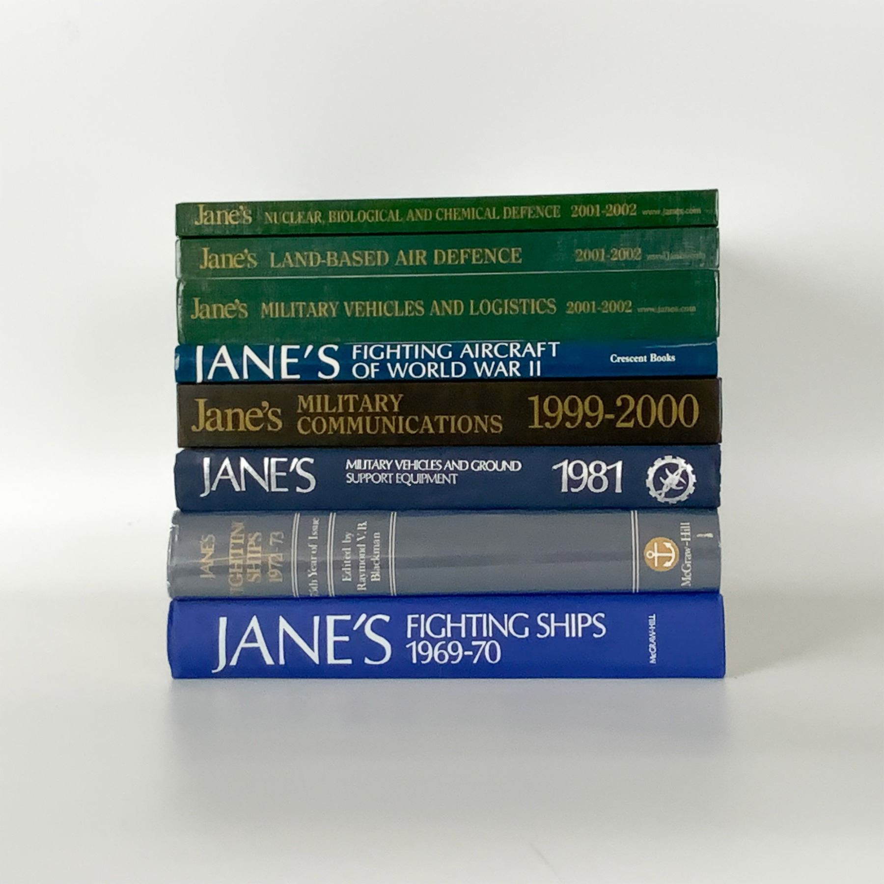 8 Jane Military Reference Books Fighting Ships & Defense