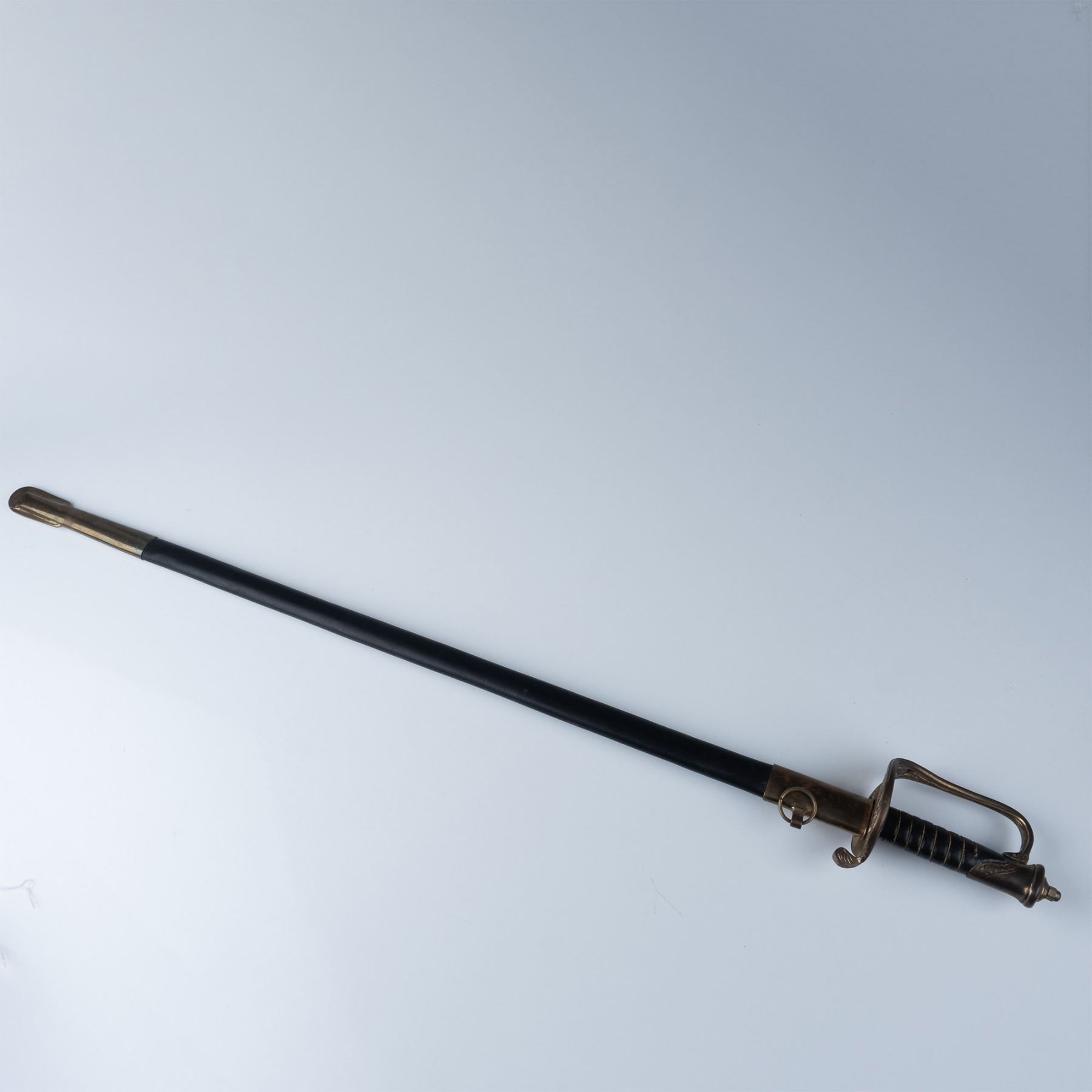 Brass Handled Saber Sword with Sheath