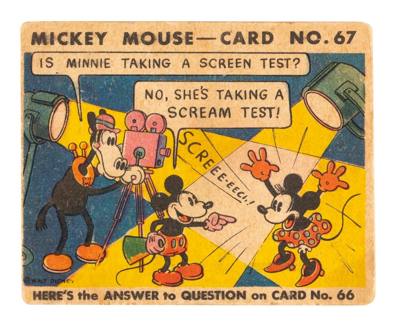 A Gum Inc. Mickey Mouse Card No. 67.