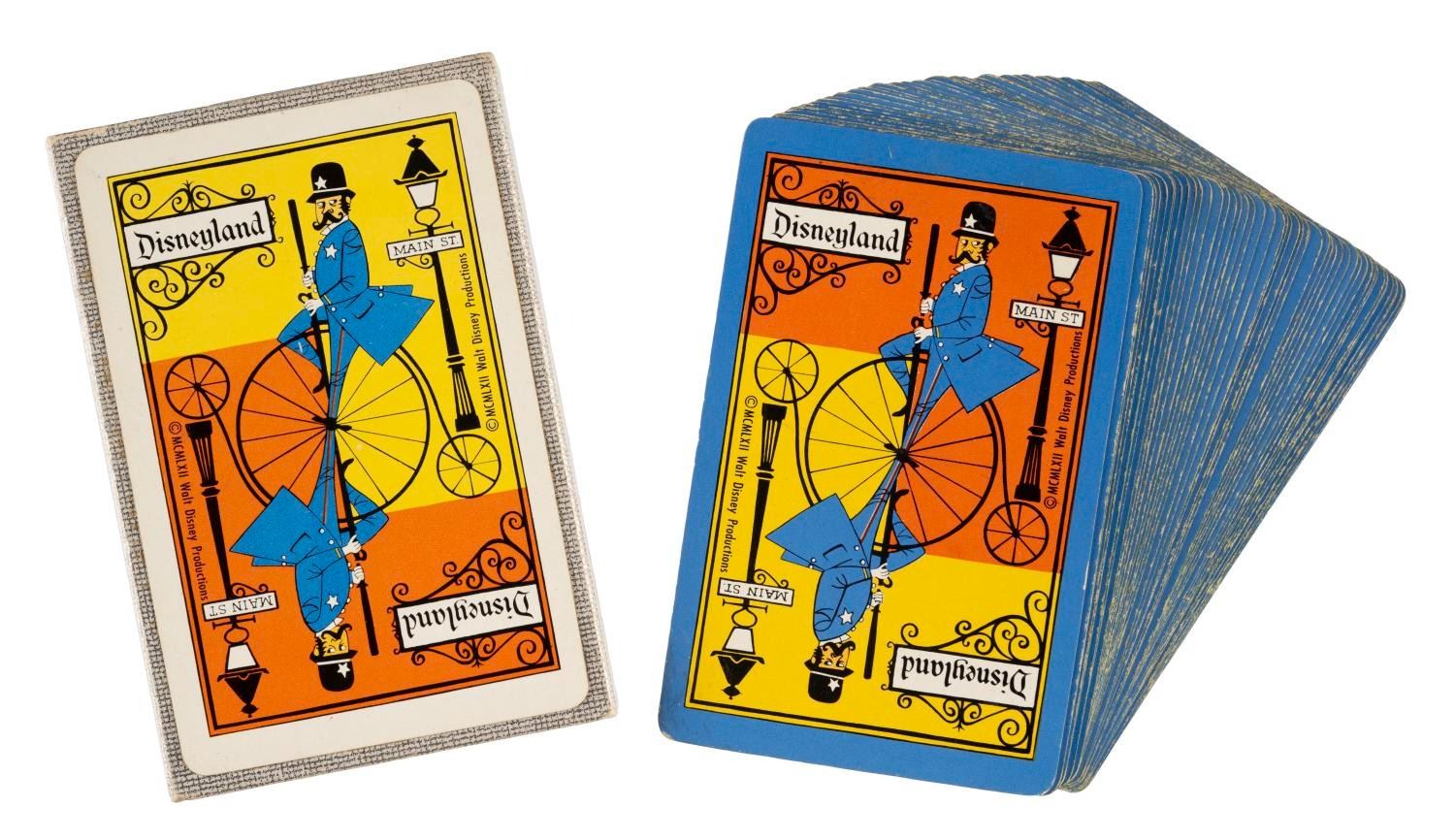 A Pair of 1962 Disneyland Main Street Card Decks.
