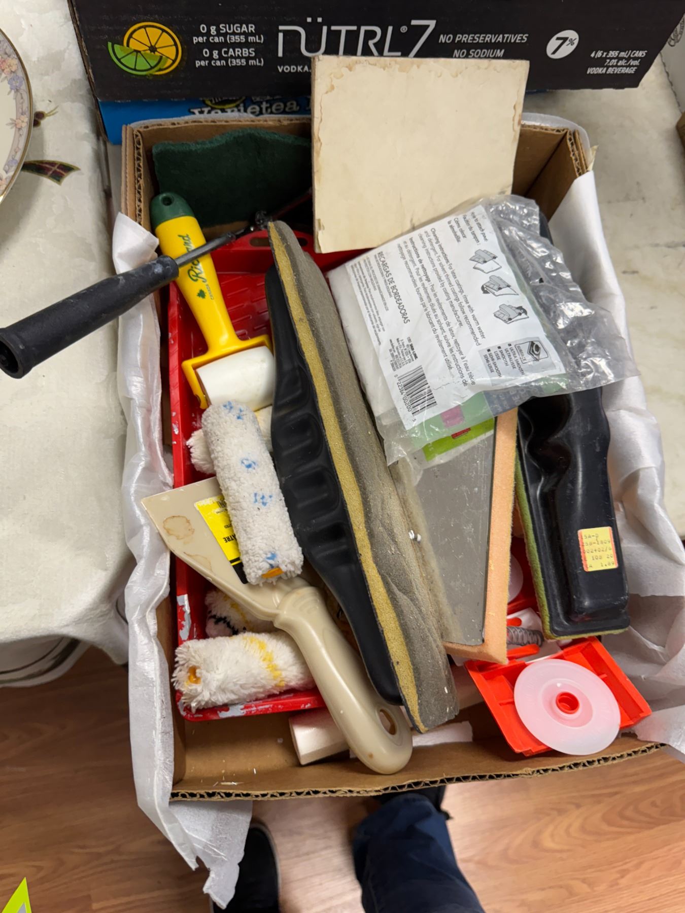 Painting supplies, etc.