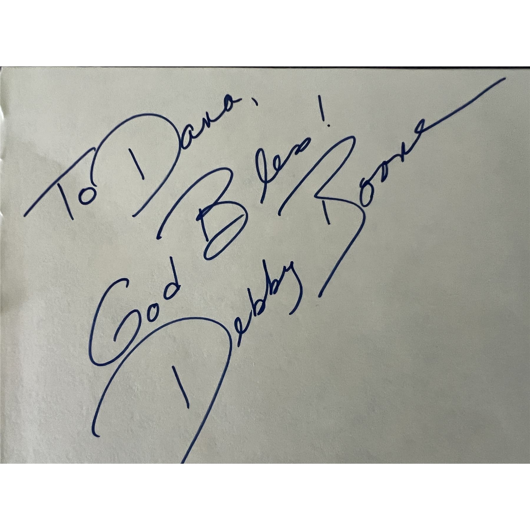 Debby Boone cut signature