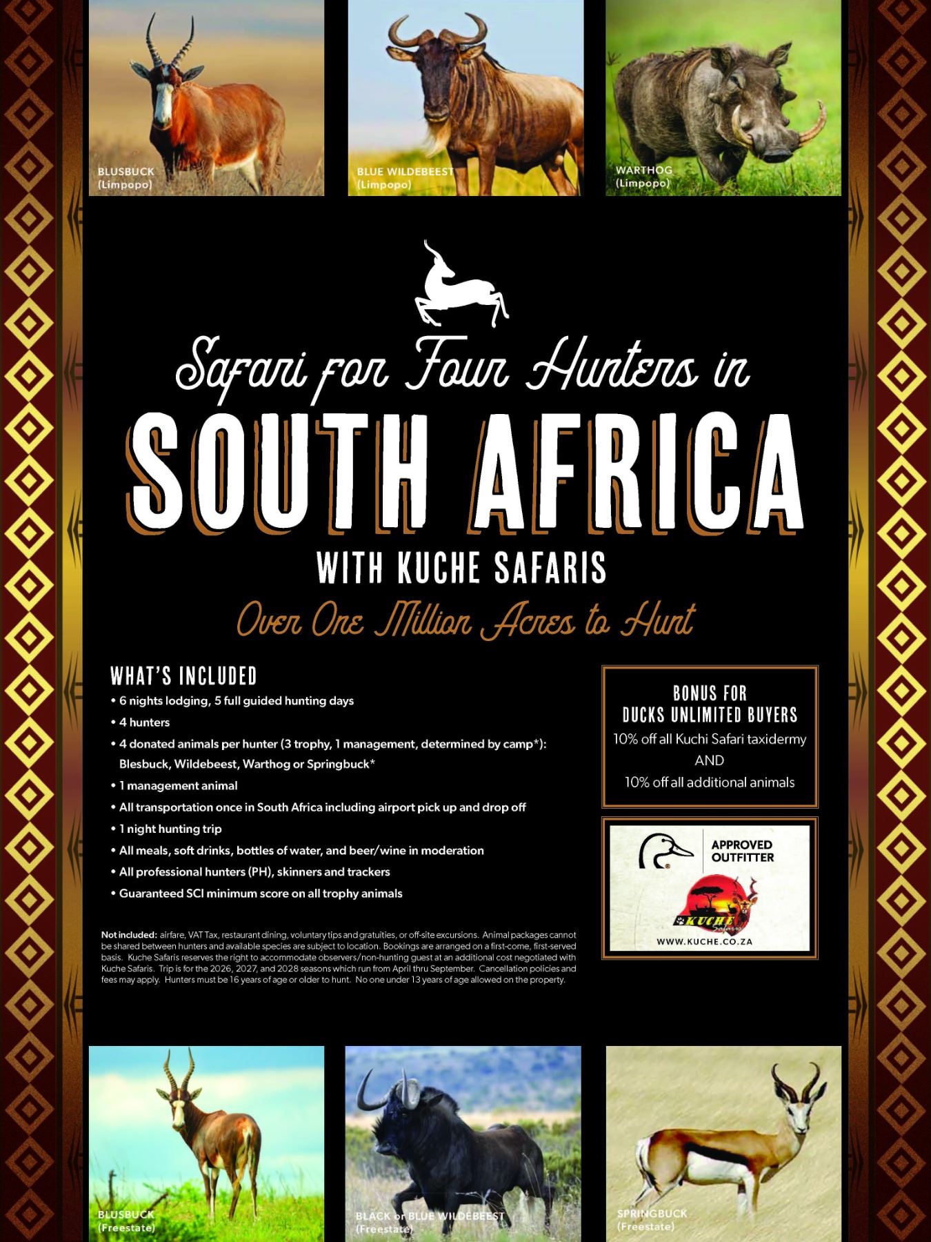 South Africa Hunting Safari for 4 hunters