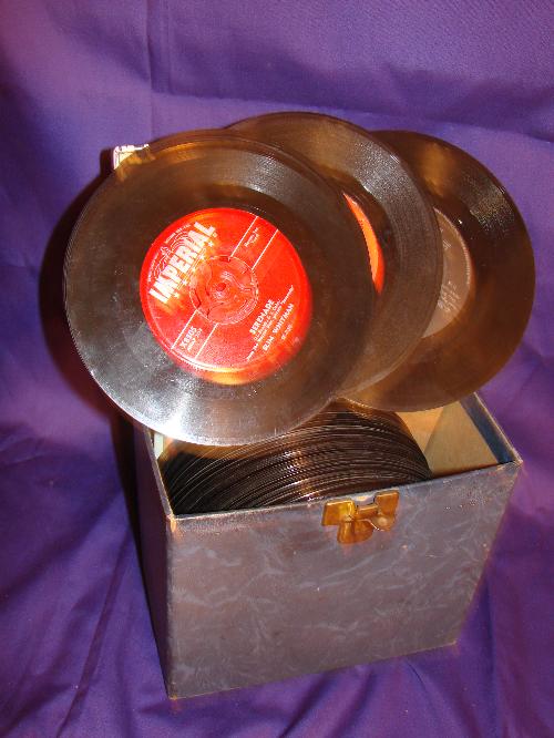 45's in Record Case
