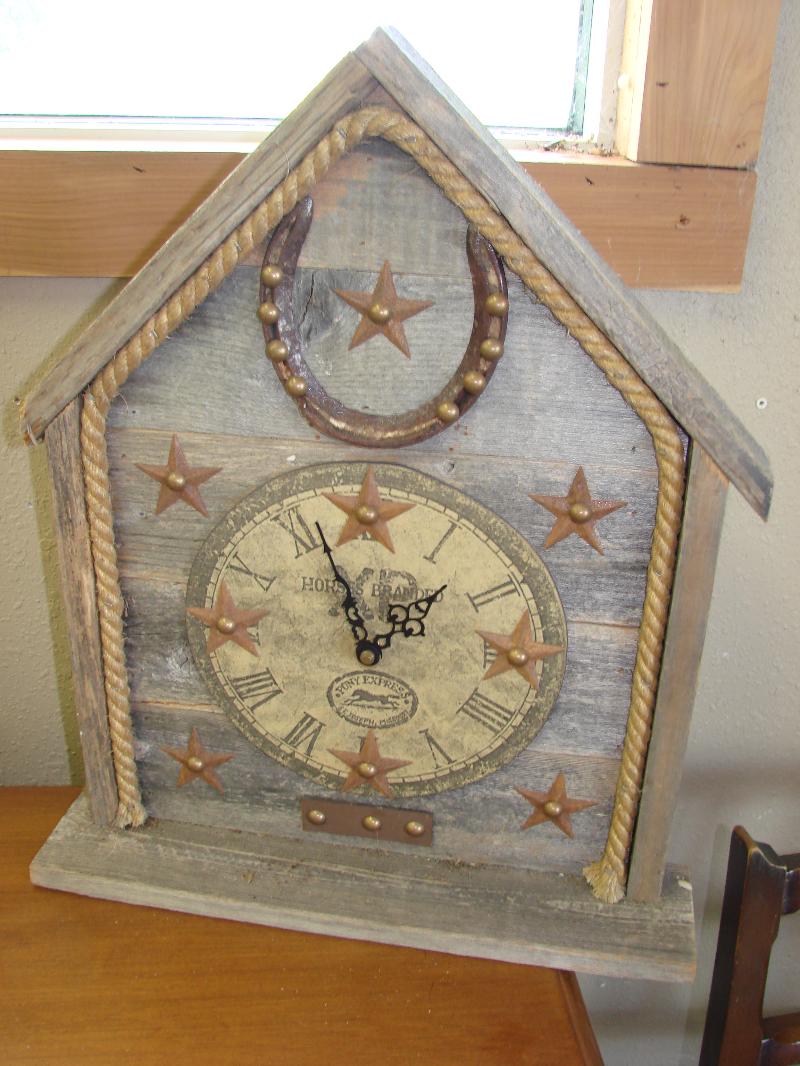 Pony Express Barnwood Clock