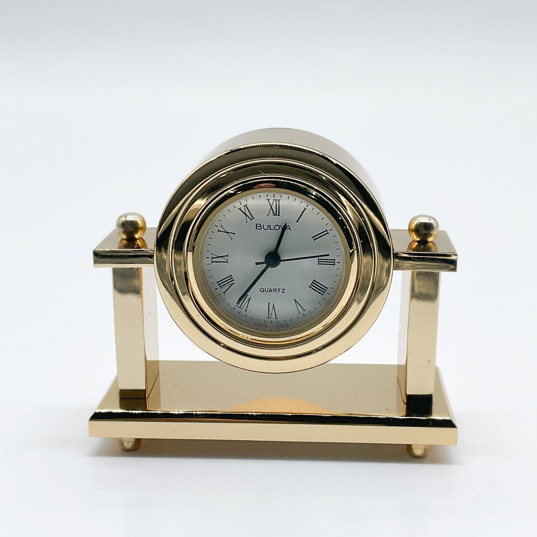 Bulova Miniature Gold-Tone Table Clock