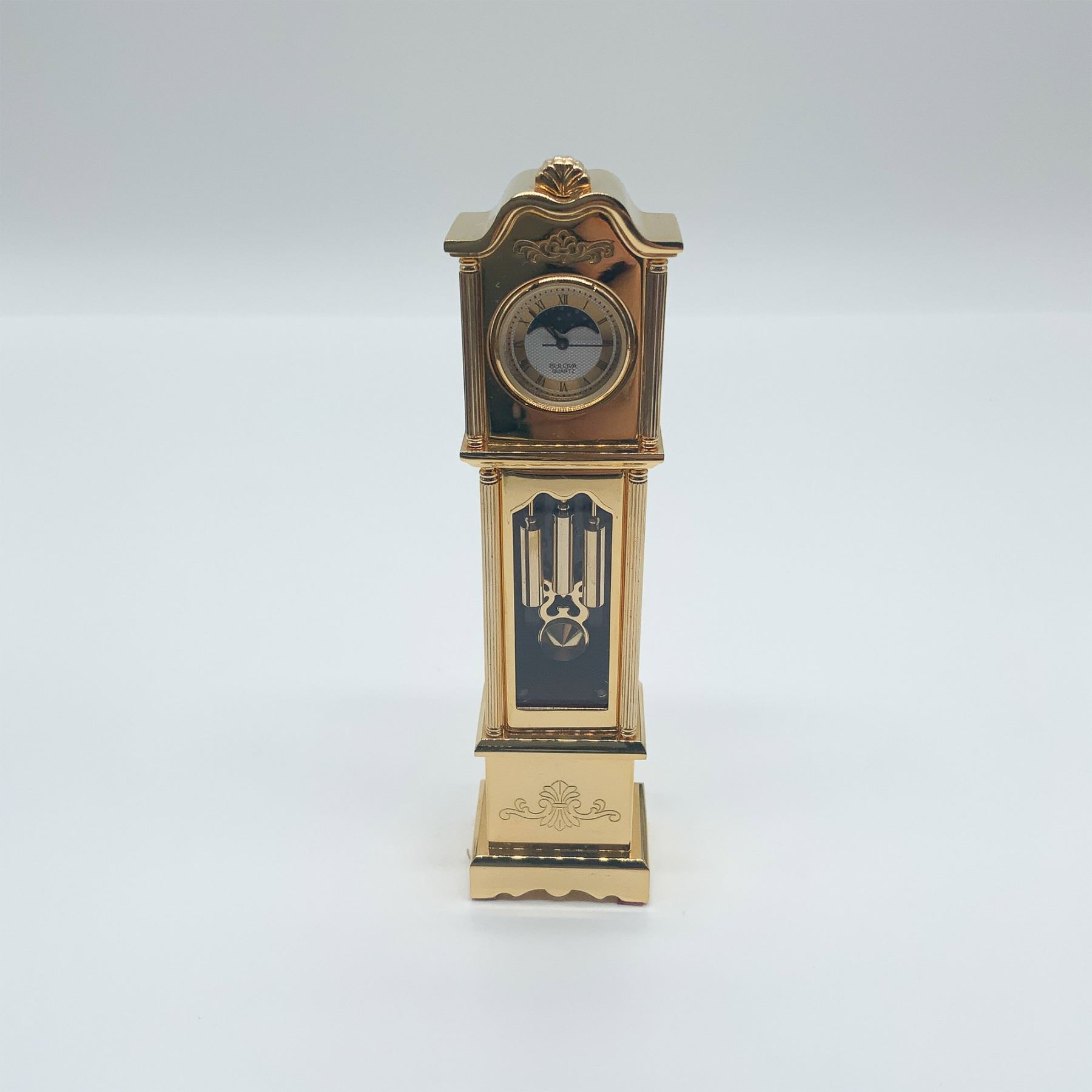 Bulova Miniature Grandfather Clock, Gold-Tone