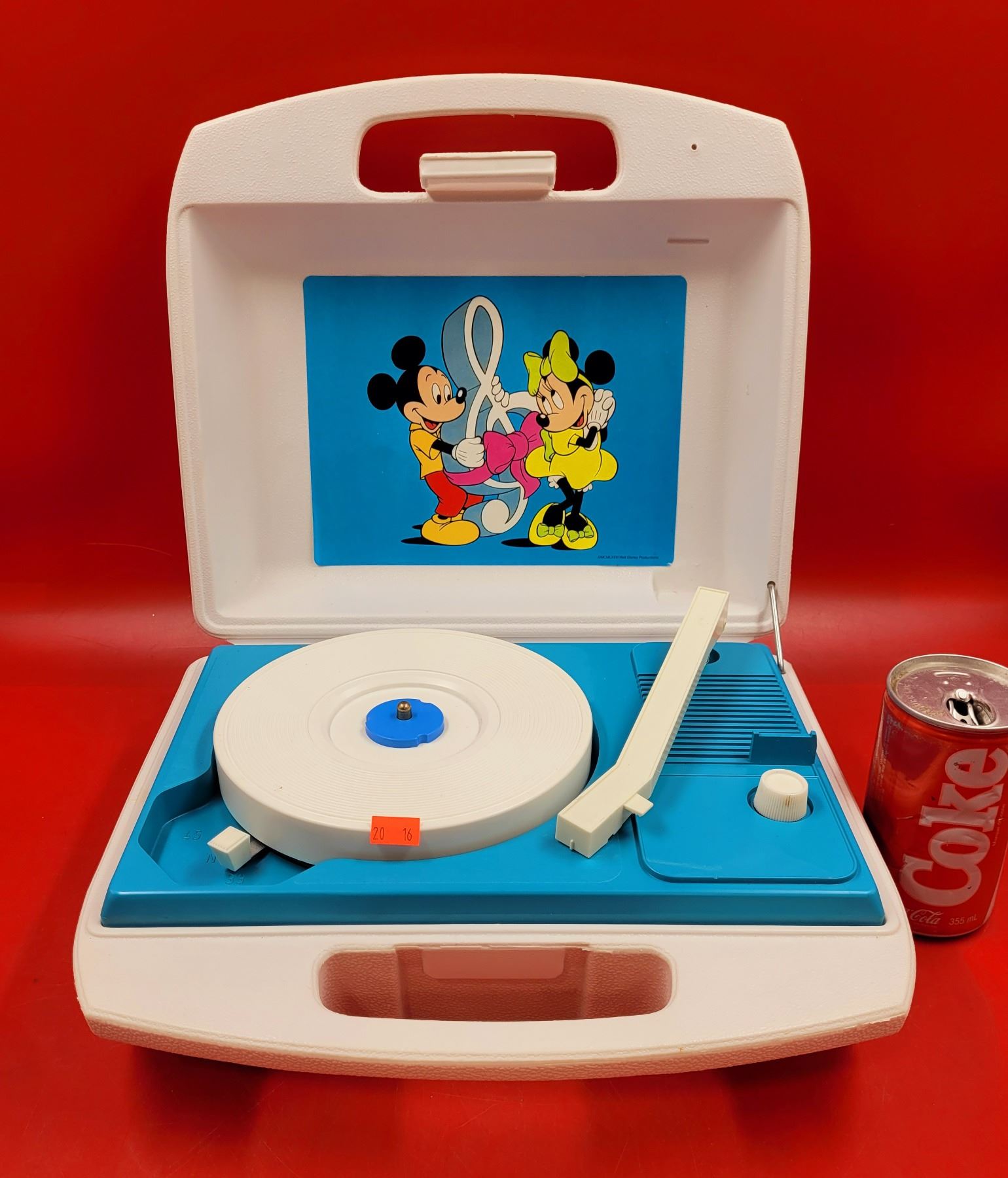 VTG Portable Mickey Mouse Record Player