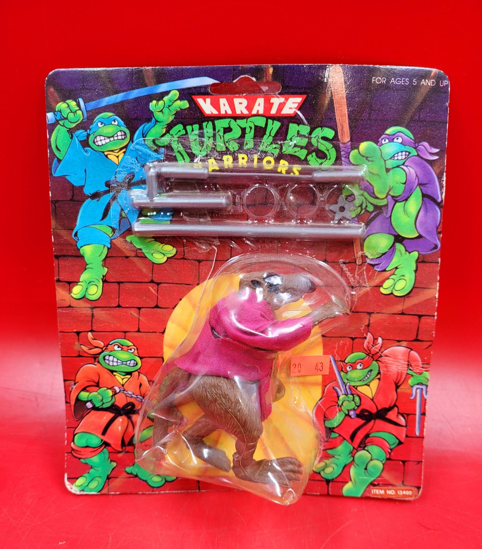 VTG TMNT Karate Turtles Warriors "Master Splinter" Action Figure