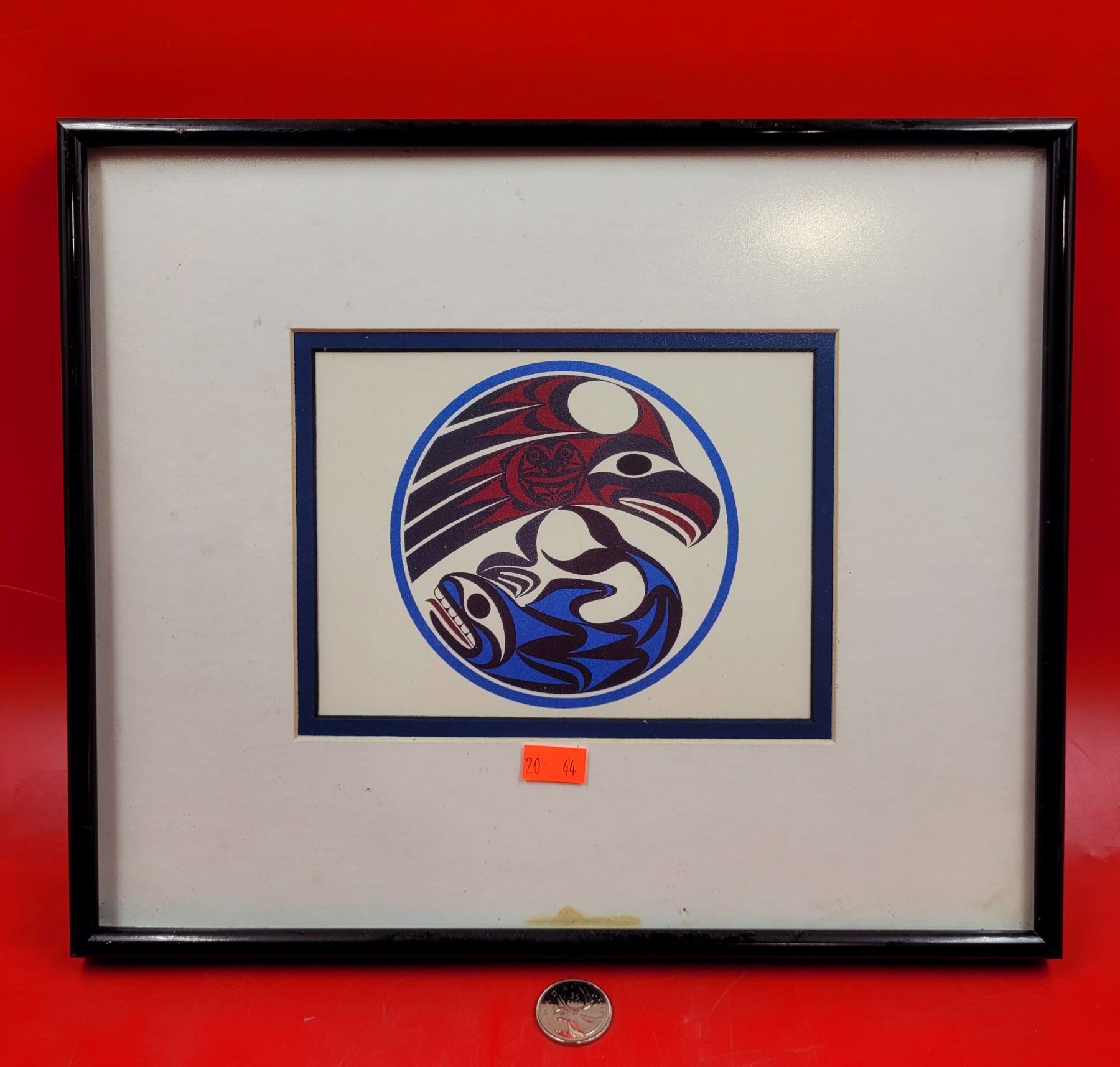 Framed First Nations "Thunderbird & Killer Whale" Print