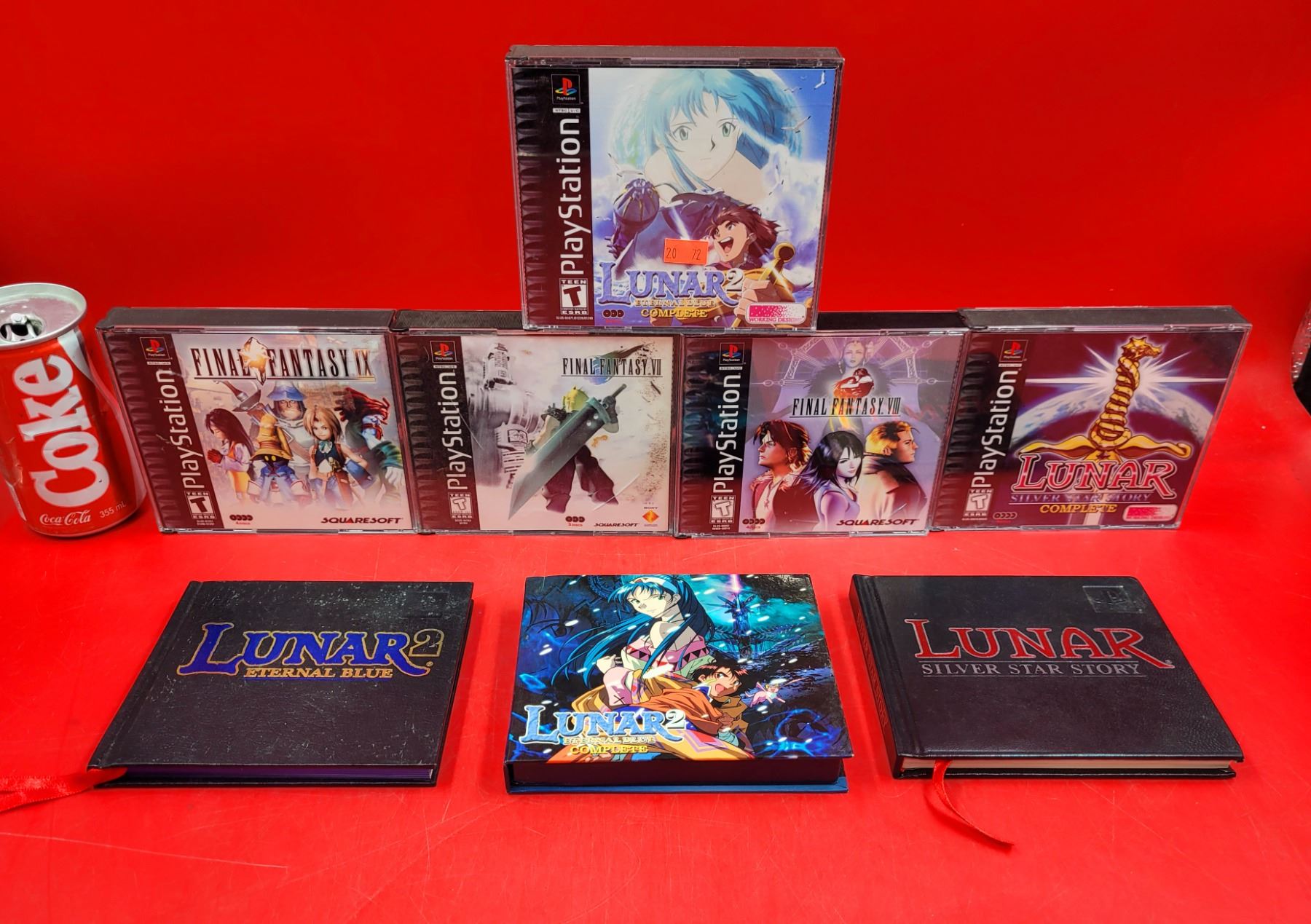 Assorted PlayStation Lunar & Final Fantasy Cases/Manuals (No Games)