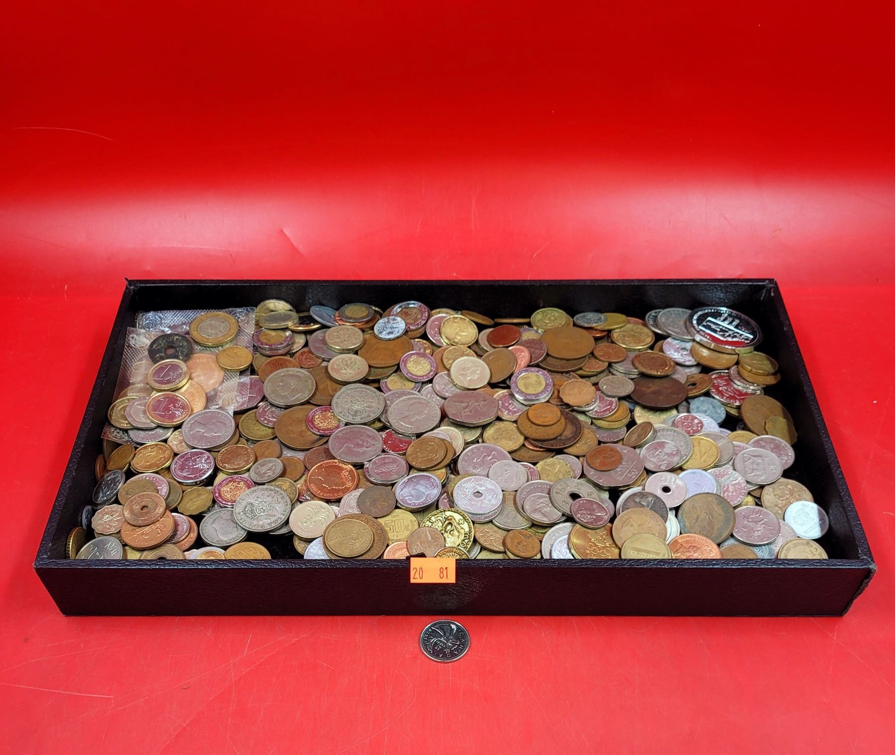 Tray of Assorted World Coins