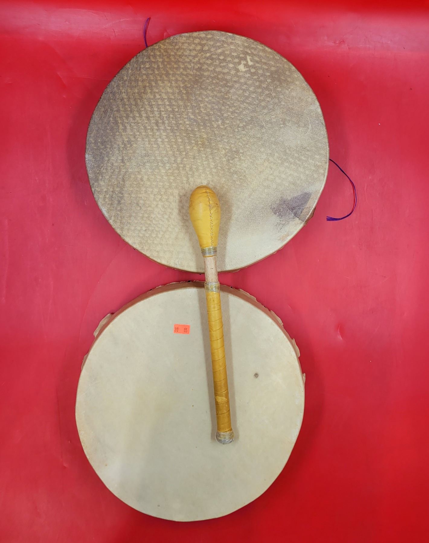 Handmade Native Hand Drums w/ Mallet