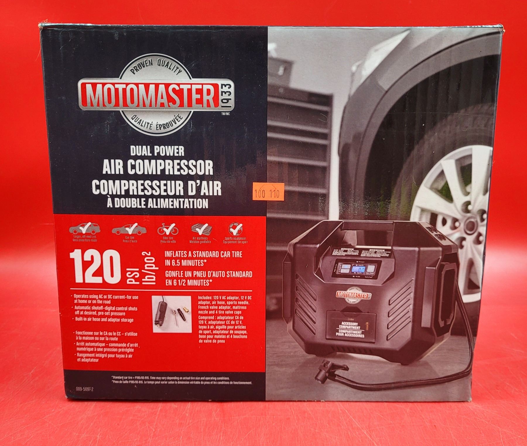 Motomaster Dual Power 120 PSI Air Compressor