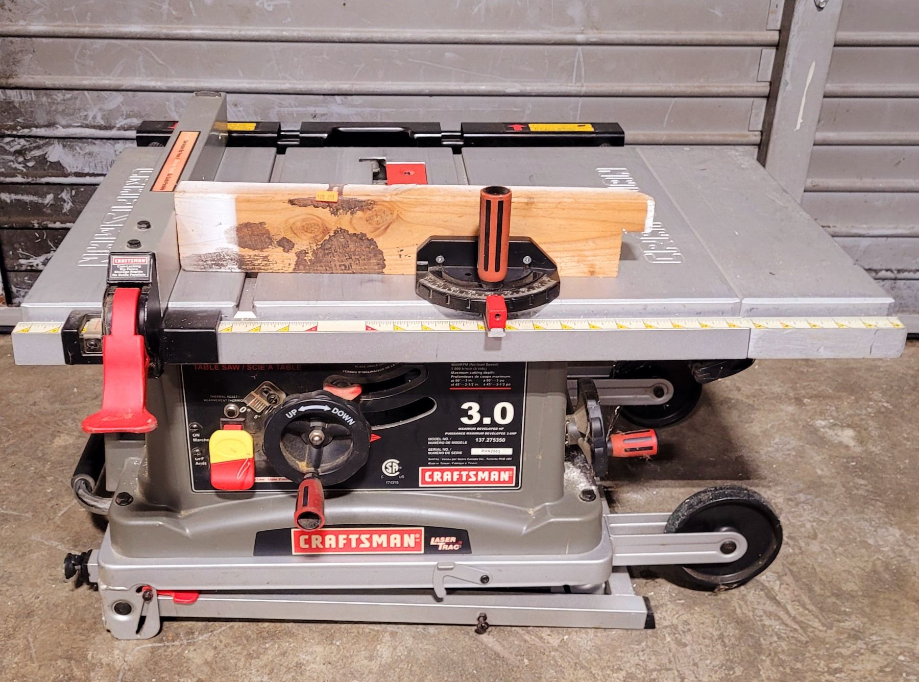 Craftsman 3.0 Job Site Table Saw