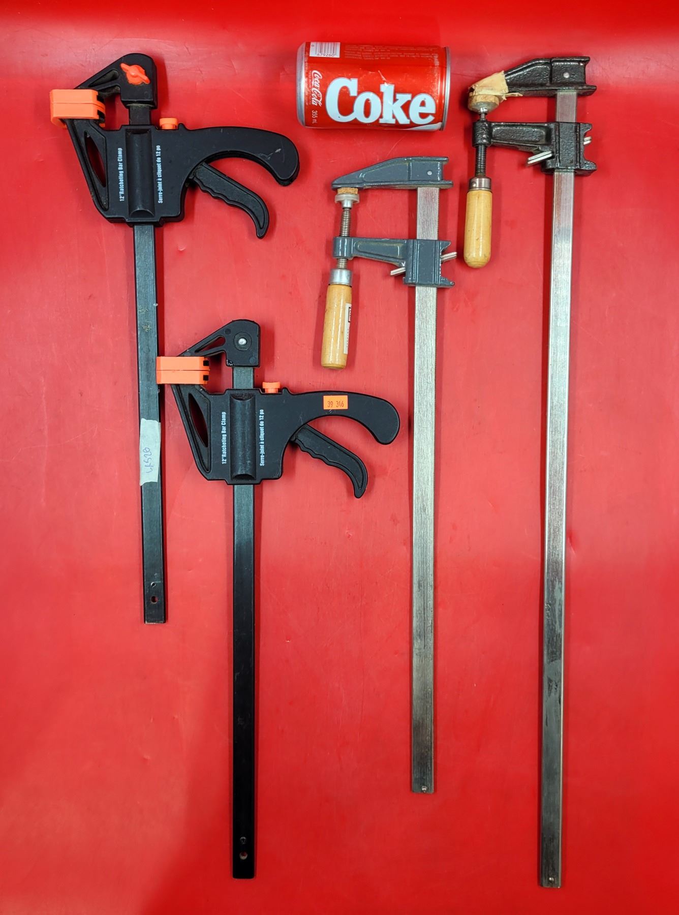 12" Ratcheting Bar Clamps & Power Fist Bar Clamps