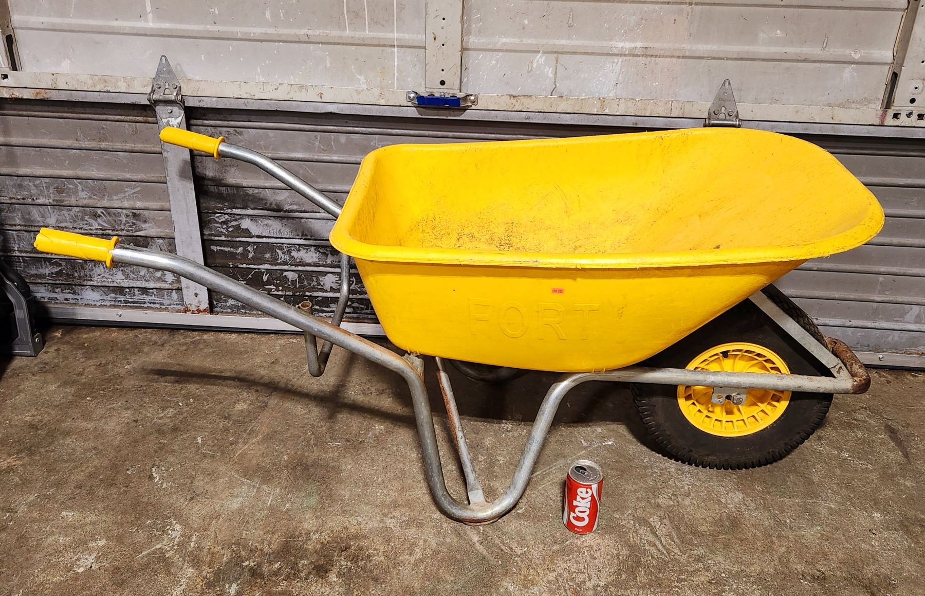 Yellow FORT Heavy Duty Wheelbarrow
