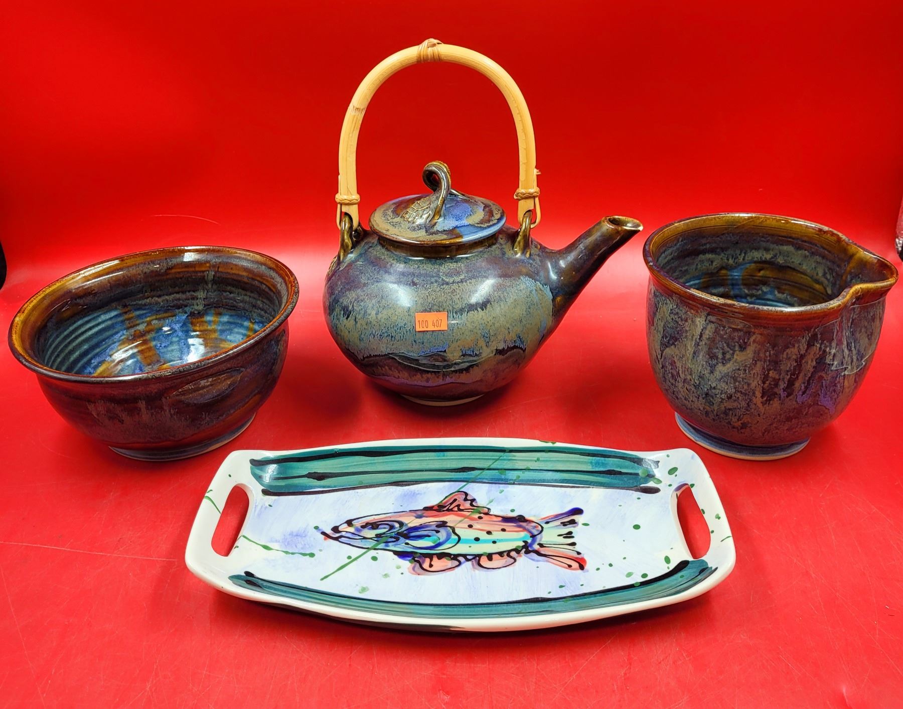 Assorted Pottery Dishes (Some Signed)