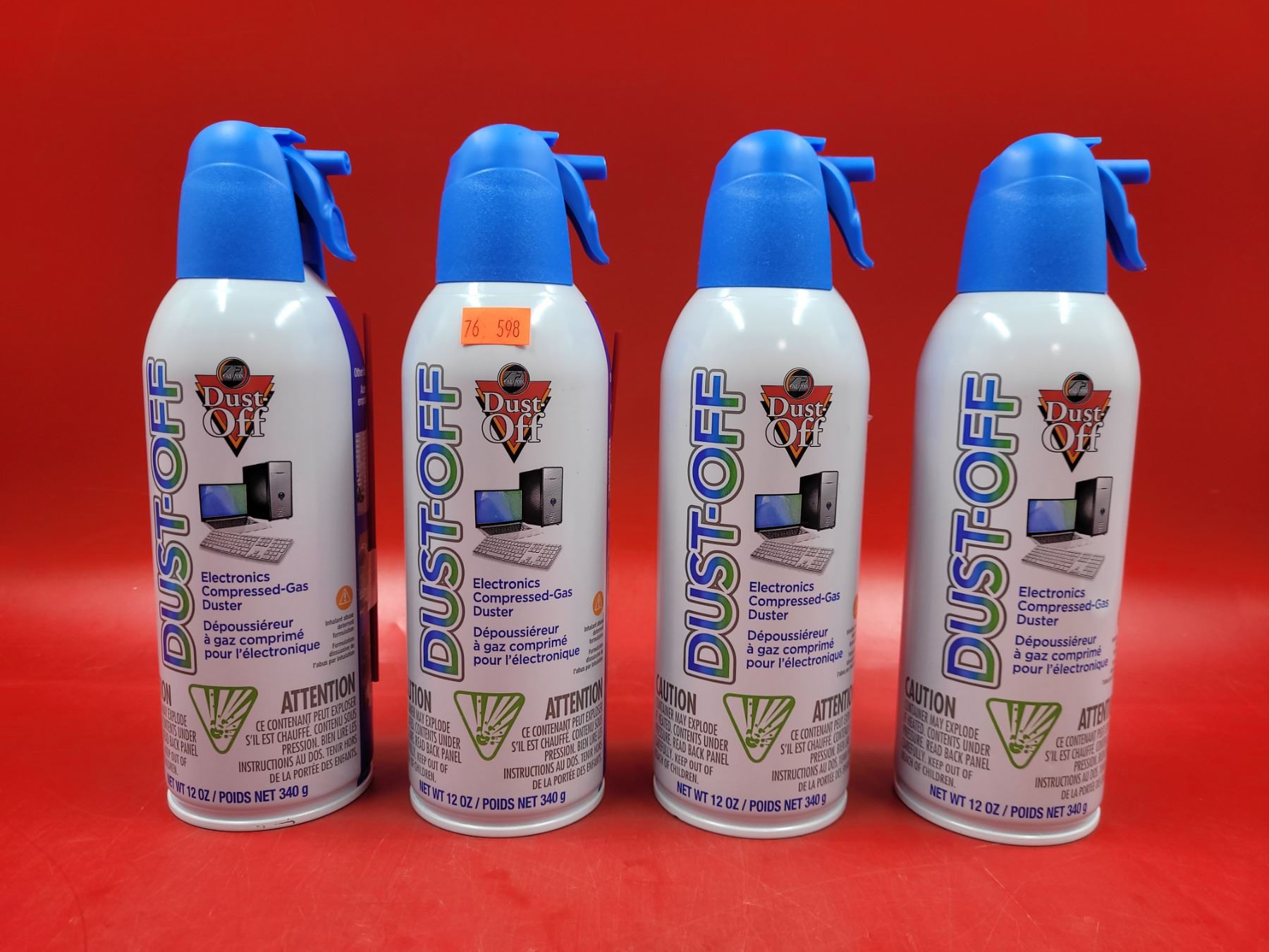 4 Dust Off Compressed Gas Duster Cans