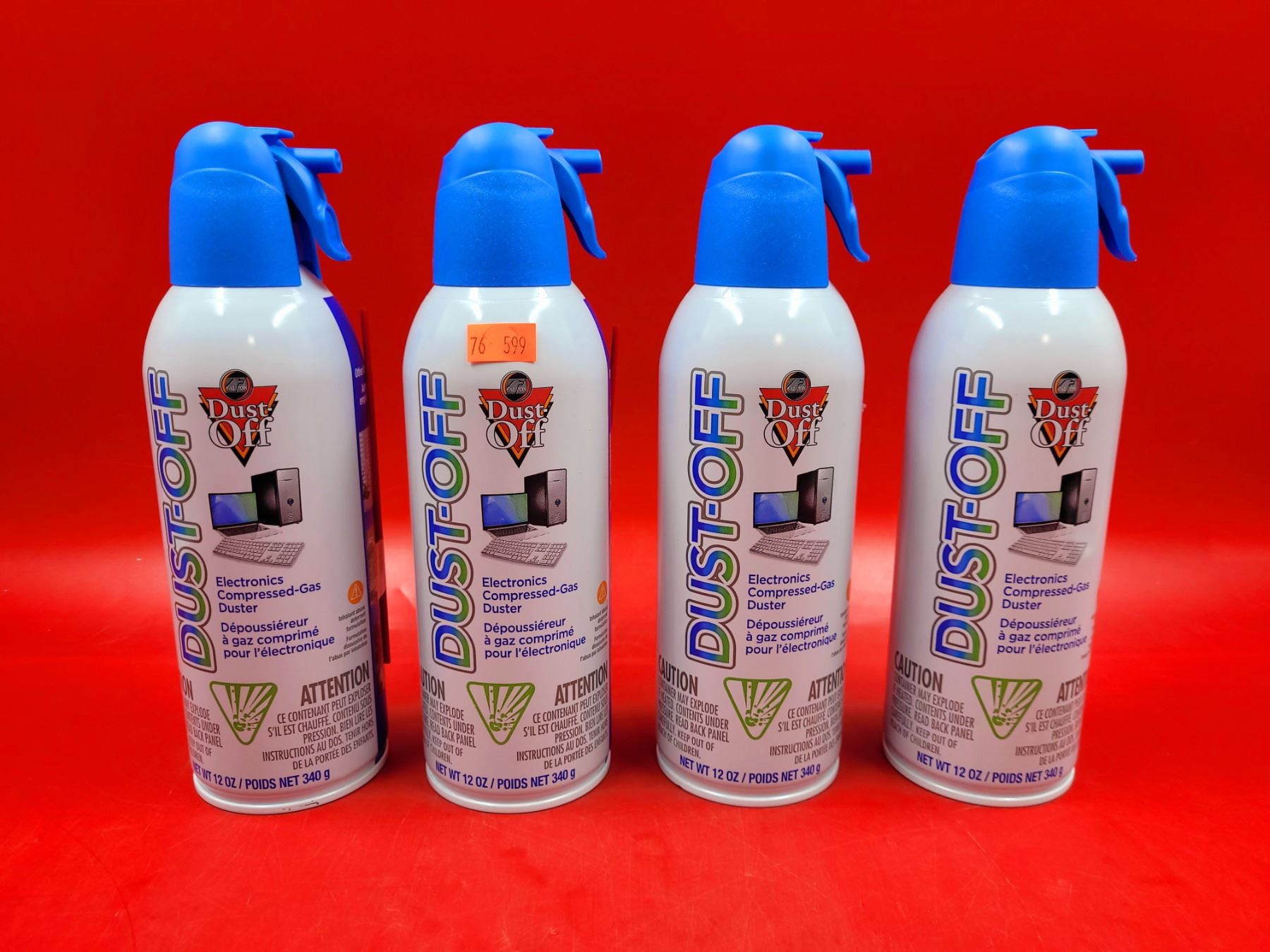 4 Dust Off Compressed Gas Duster Cans