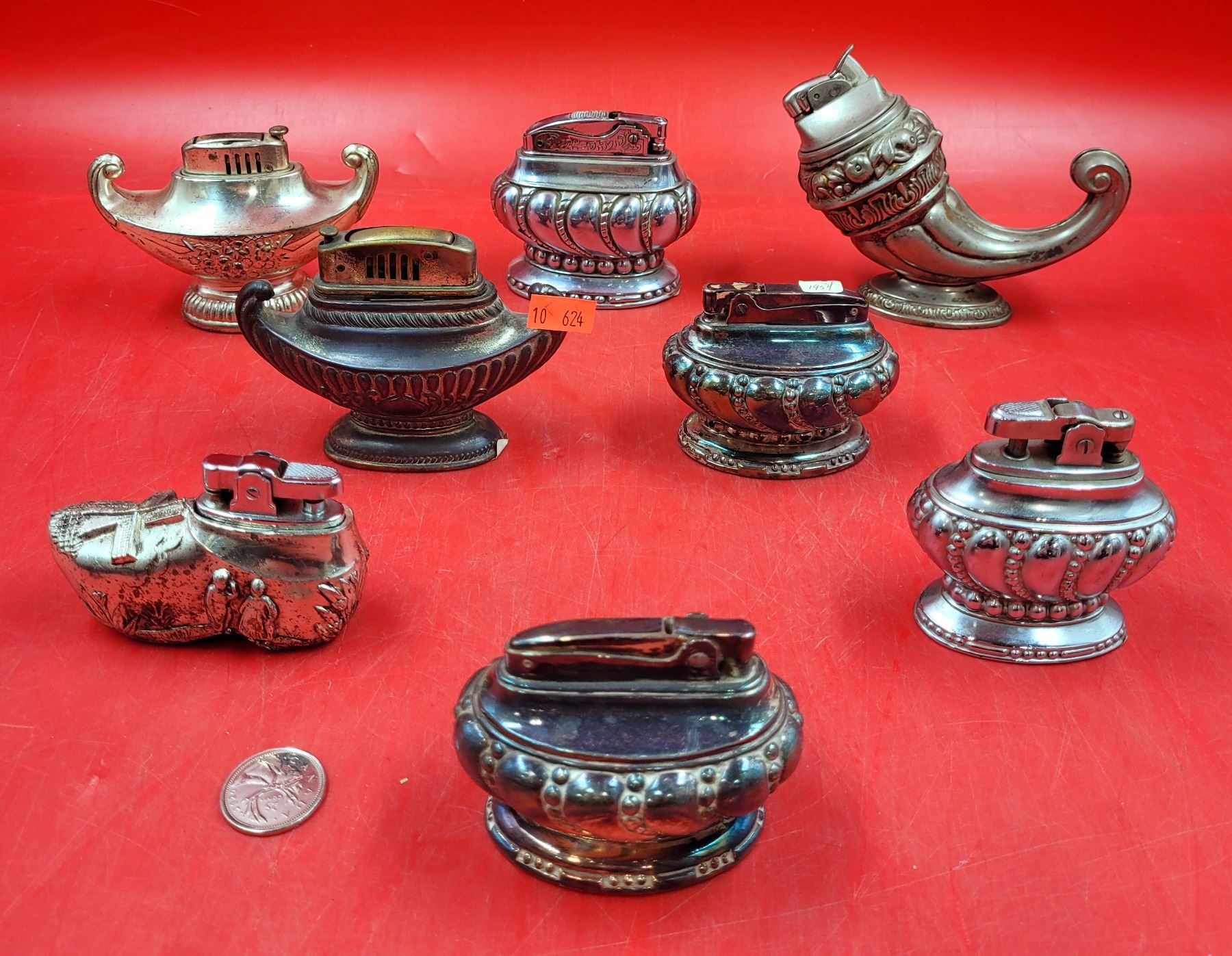 Assorted VTG Metal Art Deco Table Lighters