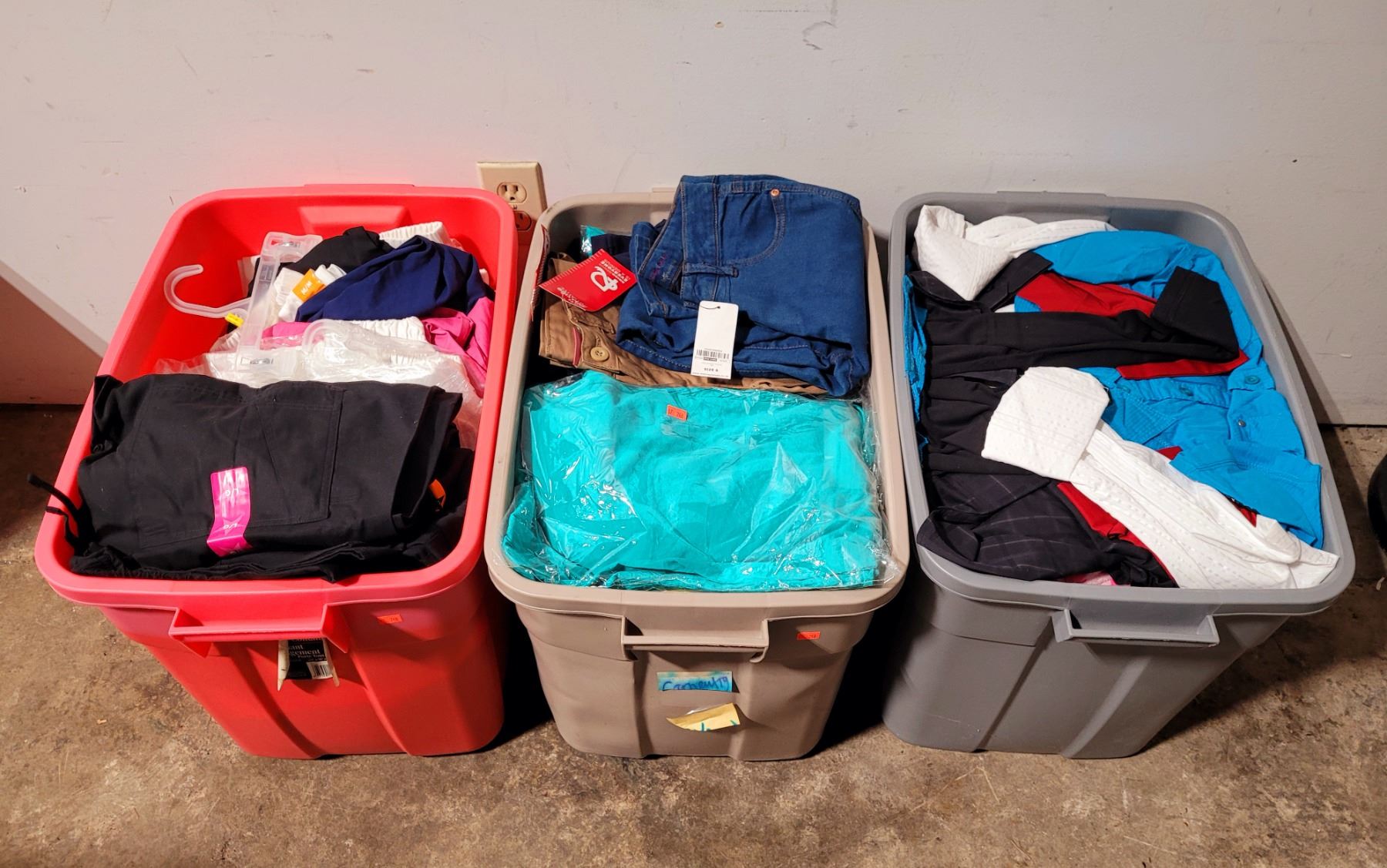 Bins Of Misc. Clothing