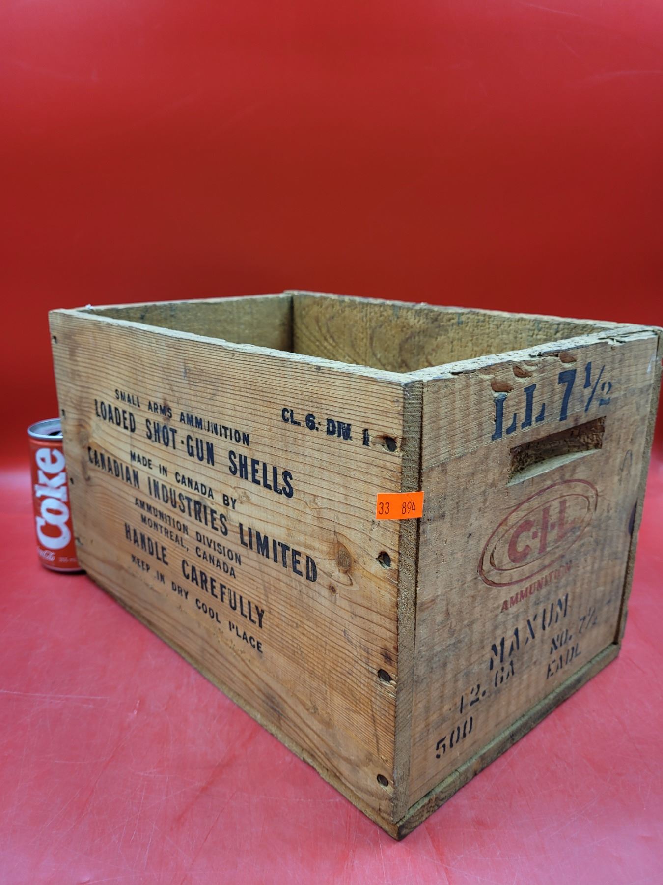 VTG Shotgun Shell Wooden Crate