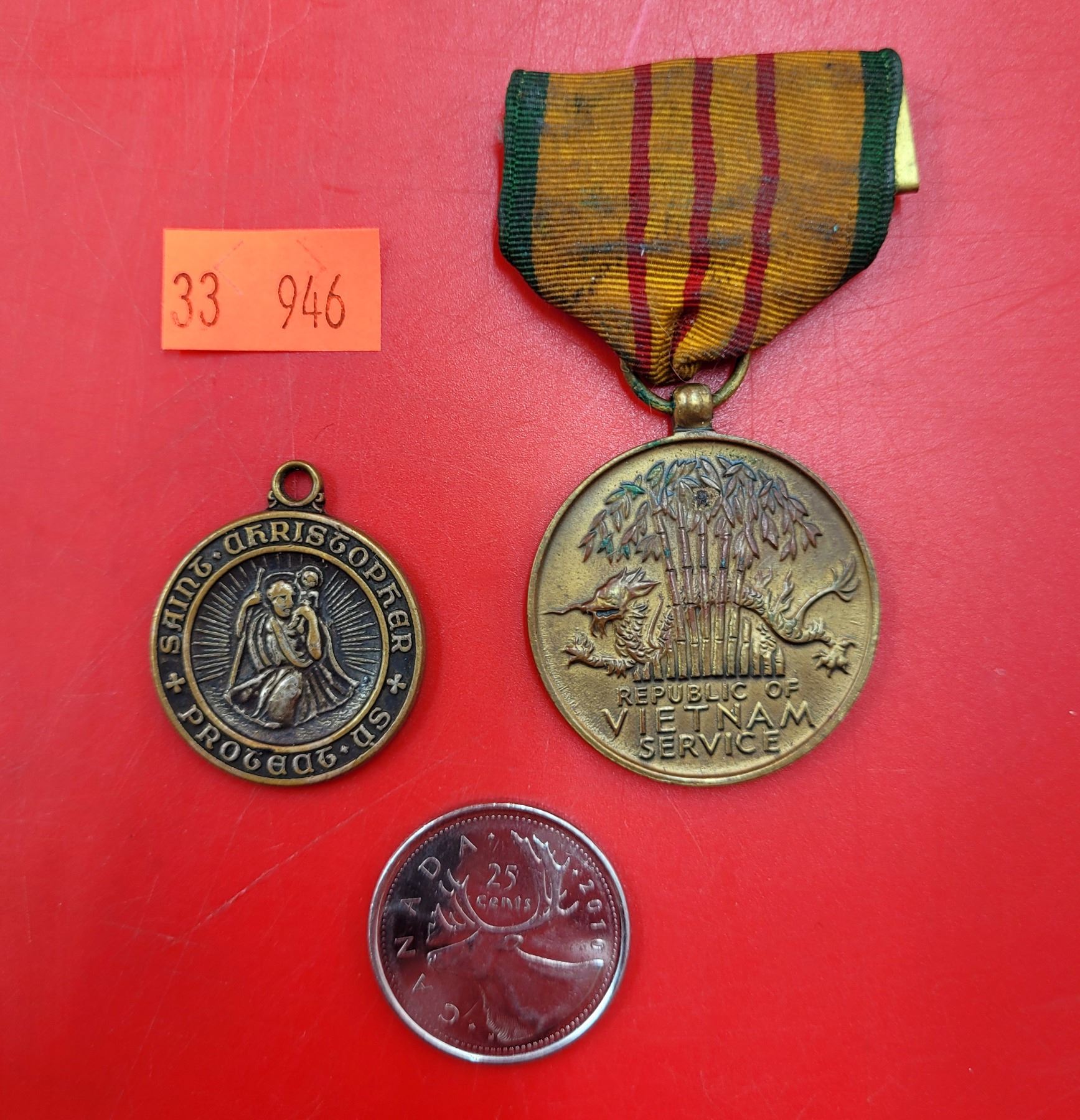VTG Vietnam War Service Medal & Vietnam War Bishop Choi