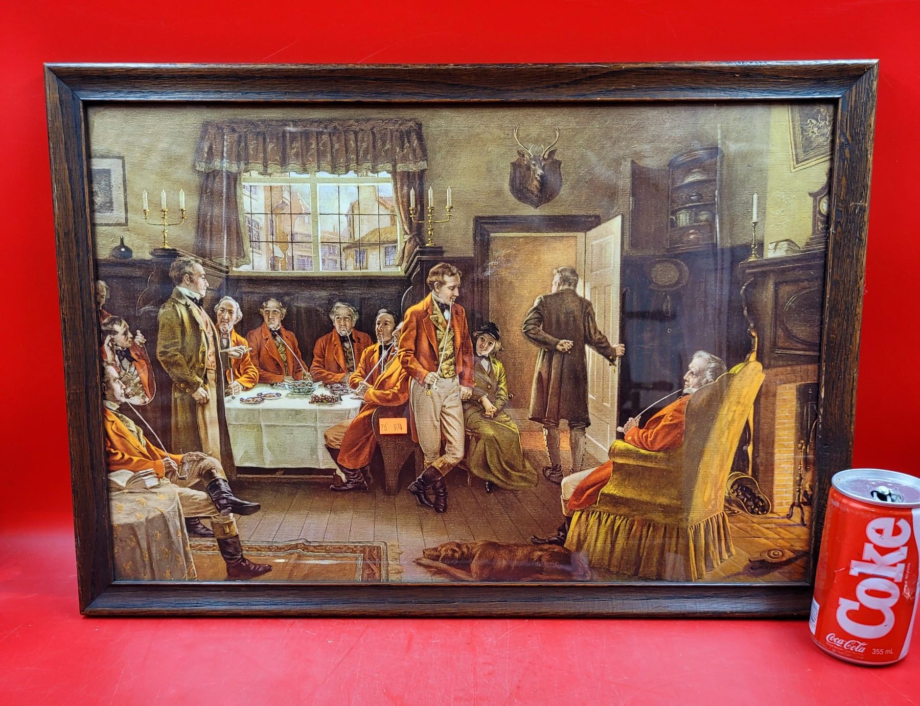 Framed British Men Smoking Print