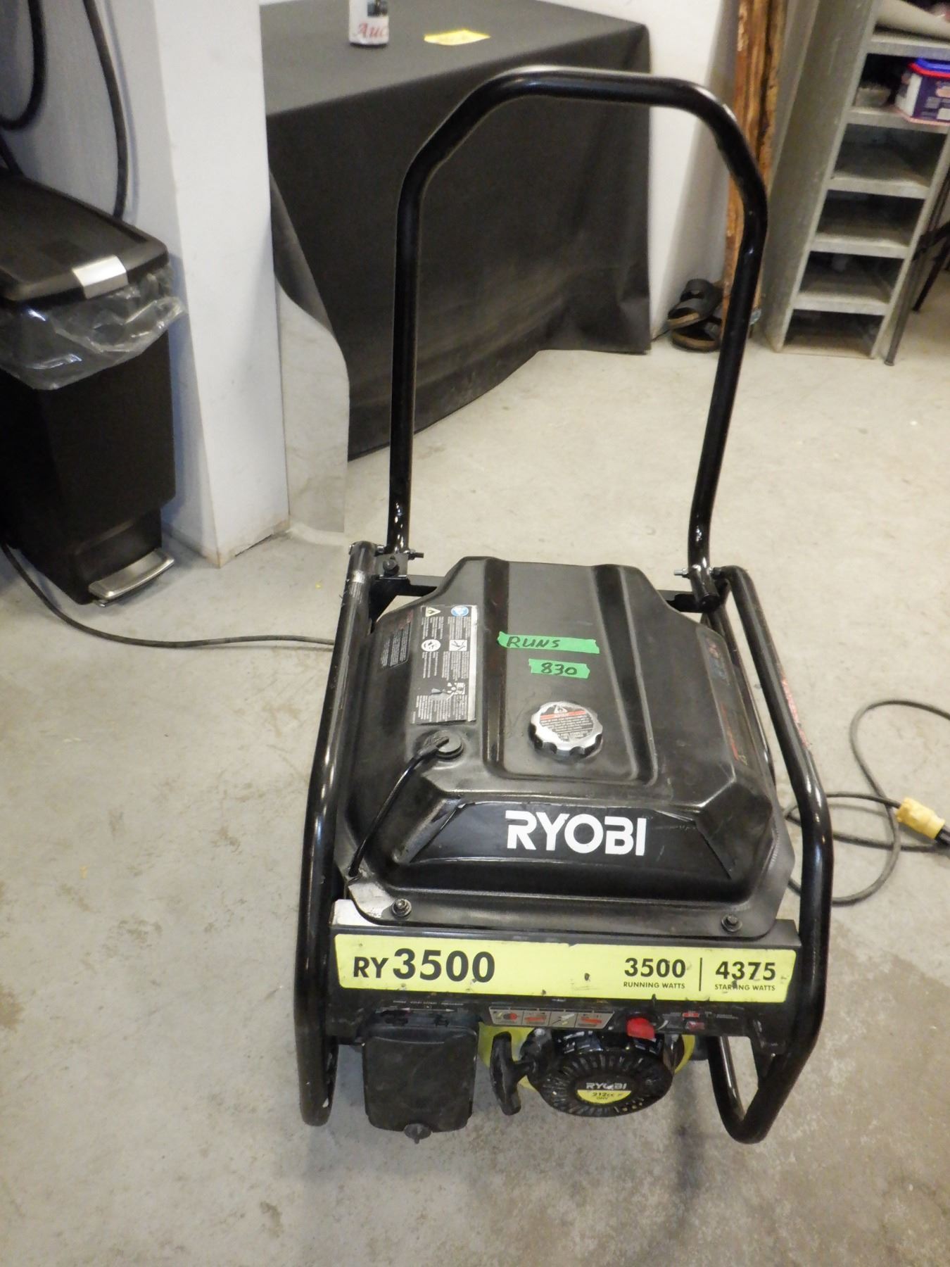Ryobi brand RY3500 portable generator