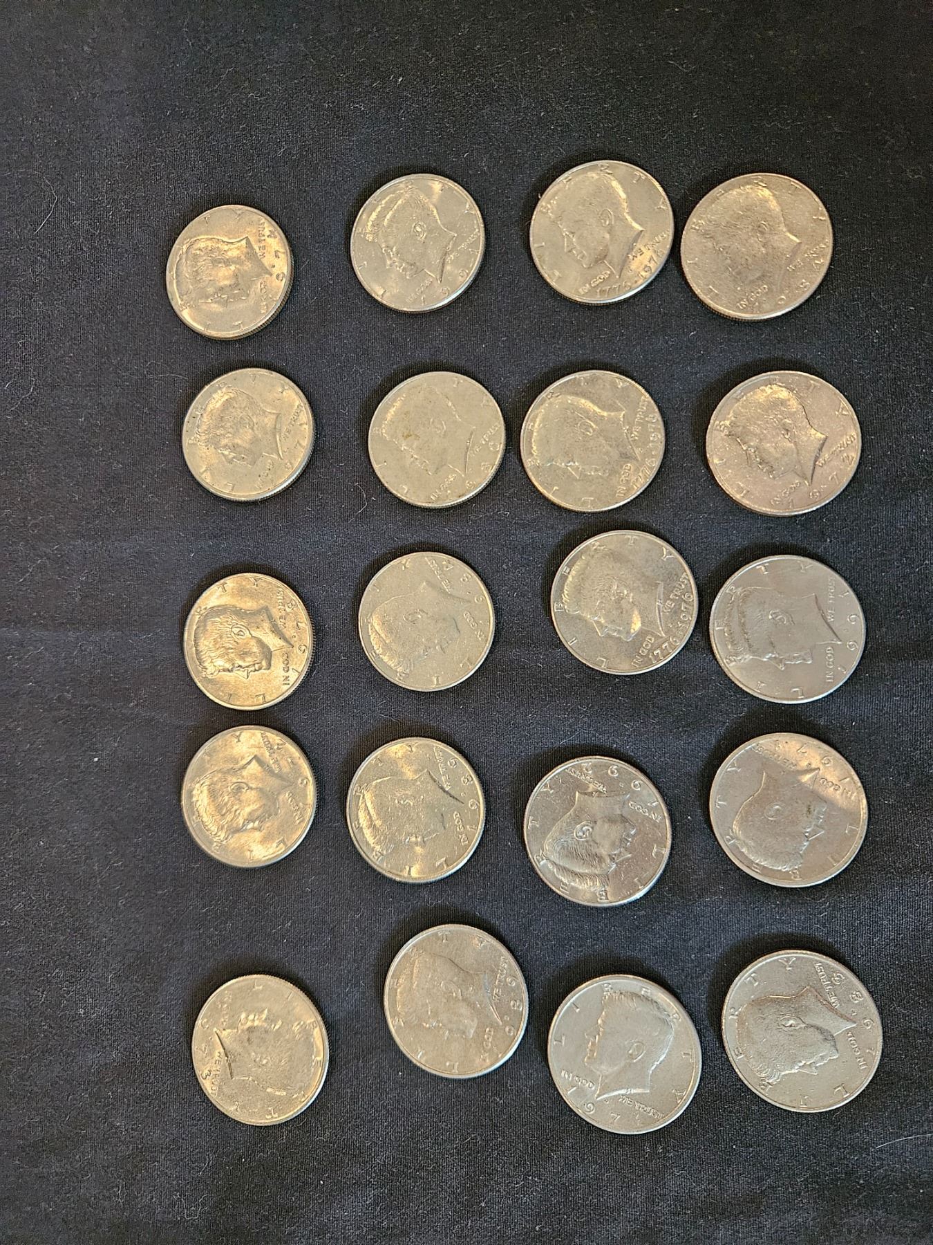 20x USA half dollars