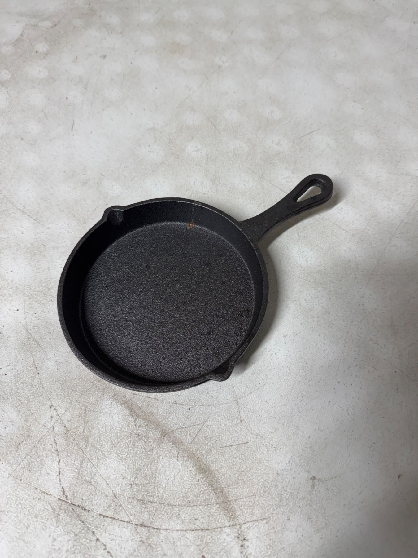 Small cast-iron frying pan