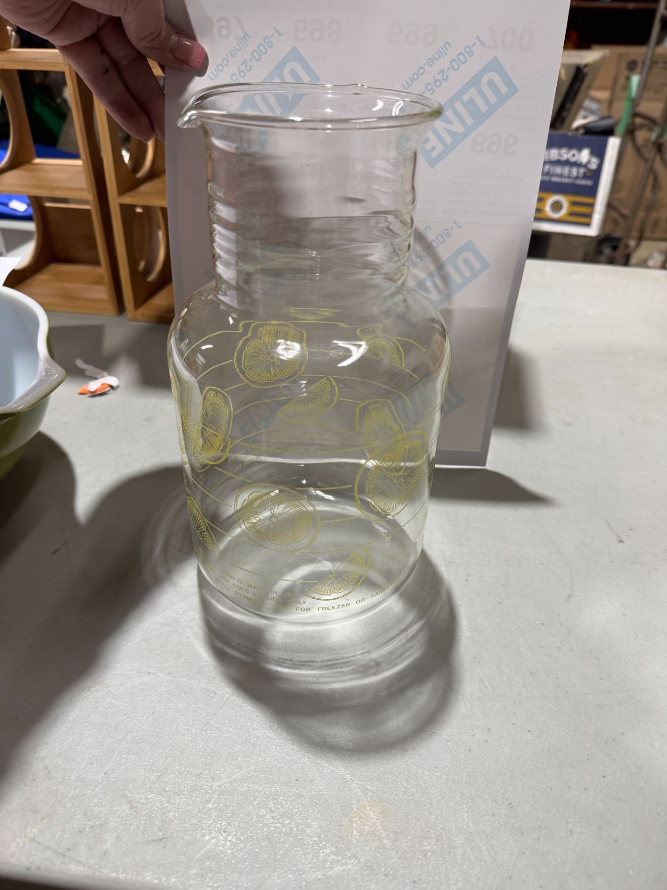 Pyrex glass juice jug