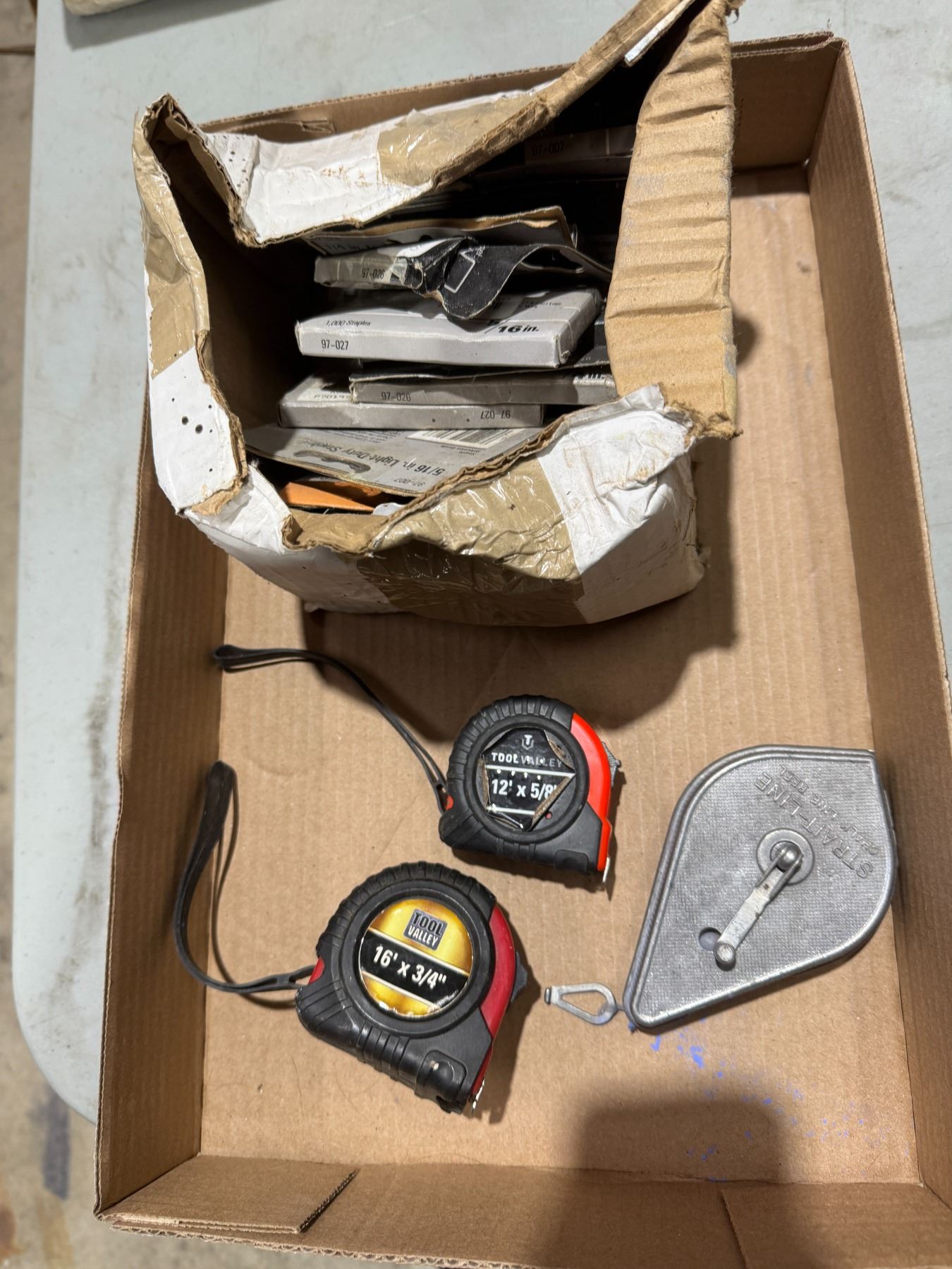 Tape measures chalk line heavy duty staples